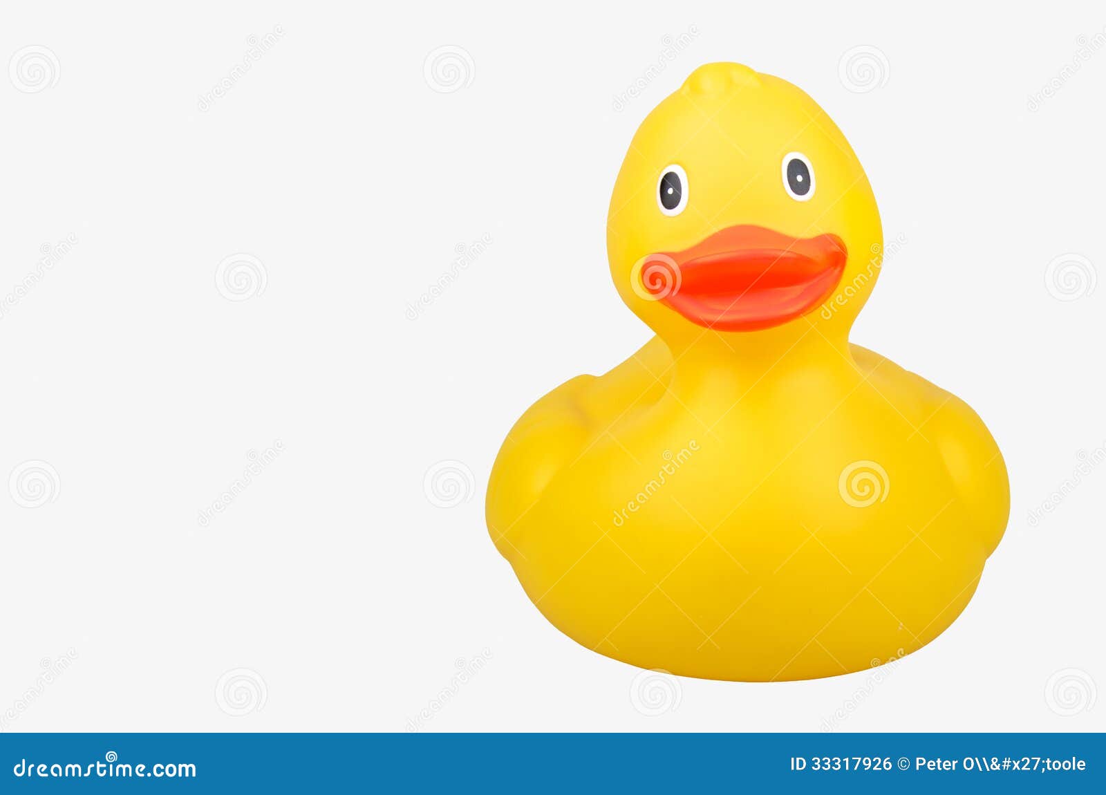 Yellow Rubber Duck with Clipping Path (Front Profile) Stock Photo ...