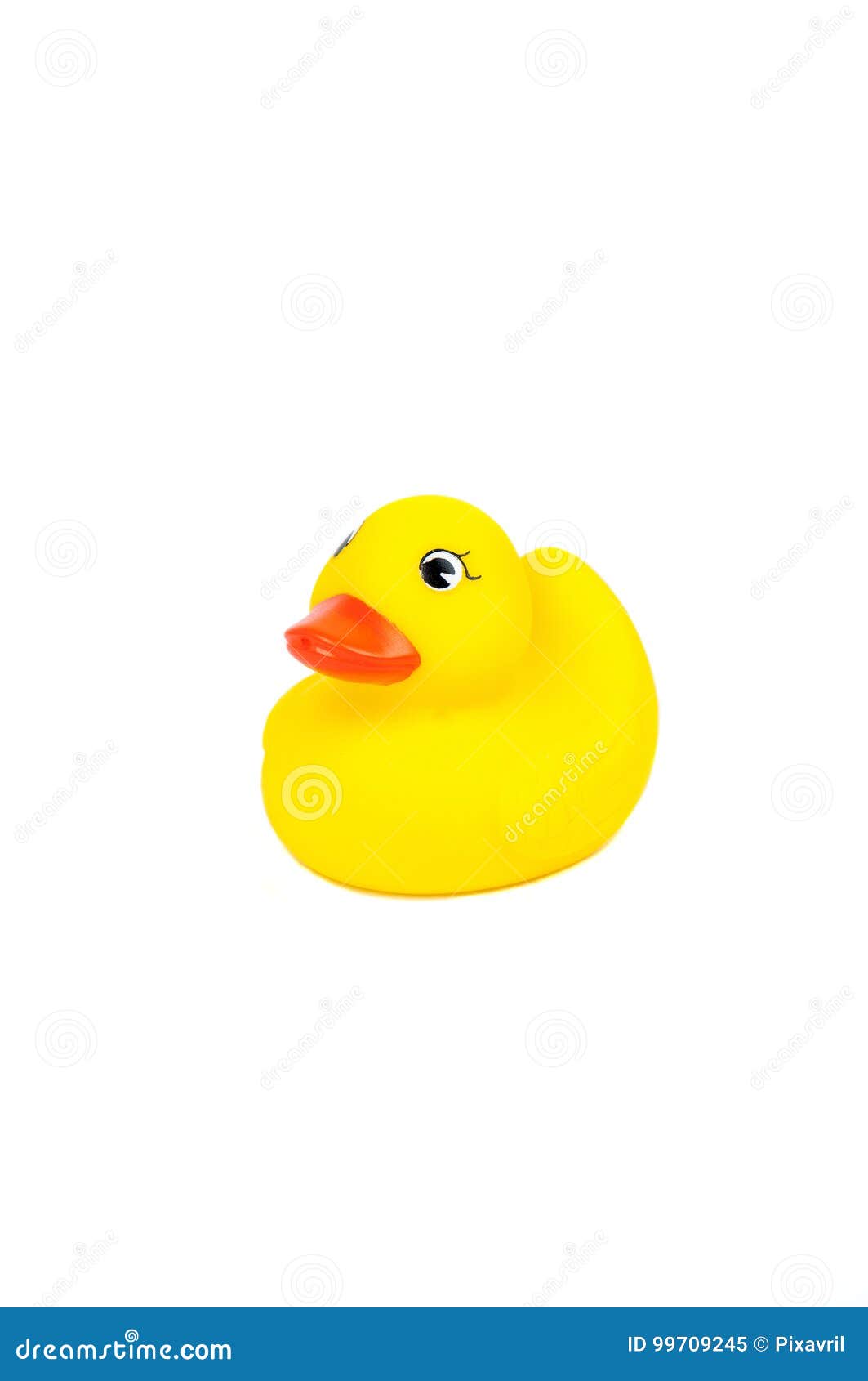 Yellow Rubber Duck Isolated Over White Background Stock Image - Image ...
