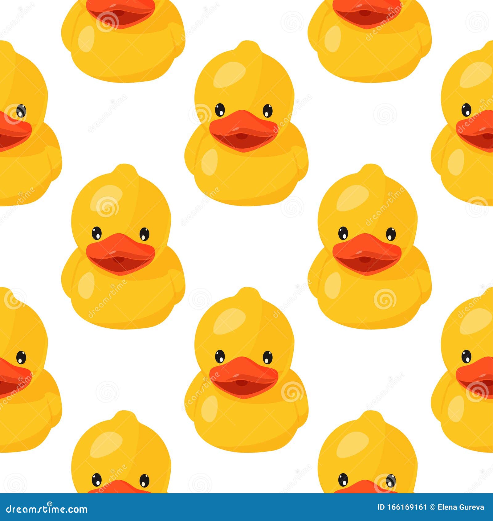 Duck Seamless Pattern Vector Rubber Duck Tile Background Repeat ...