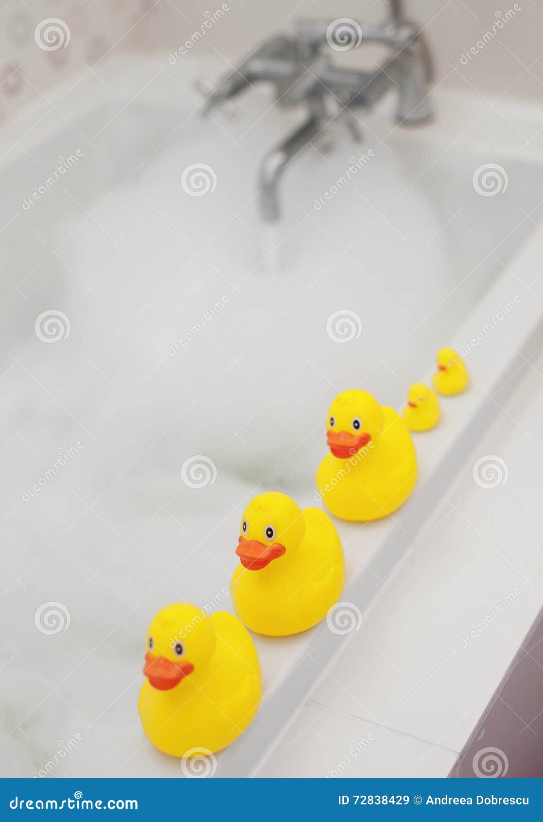 Yellow rubber ducks stock image. Image of yellow, children - 72838429