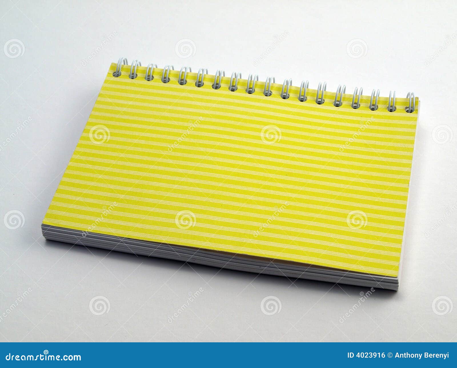 Yellow Ruled Flip Note Book 1 Stock Photo - Image of sheet, spiral: 4023916