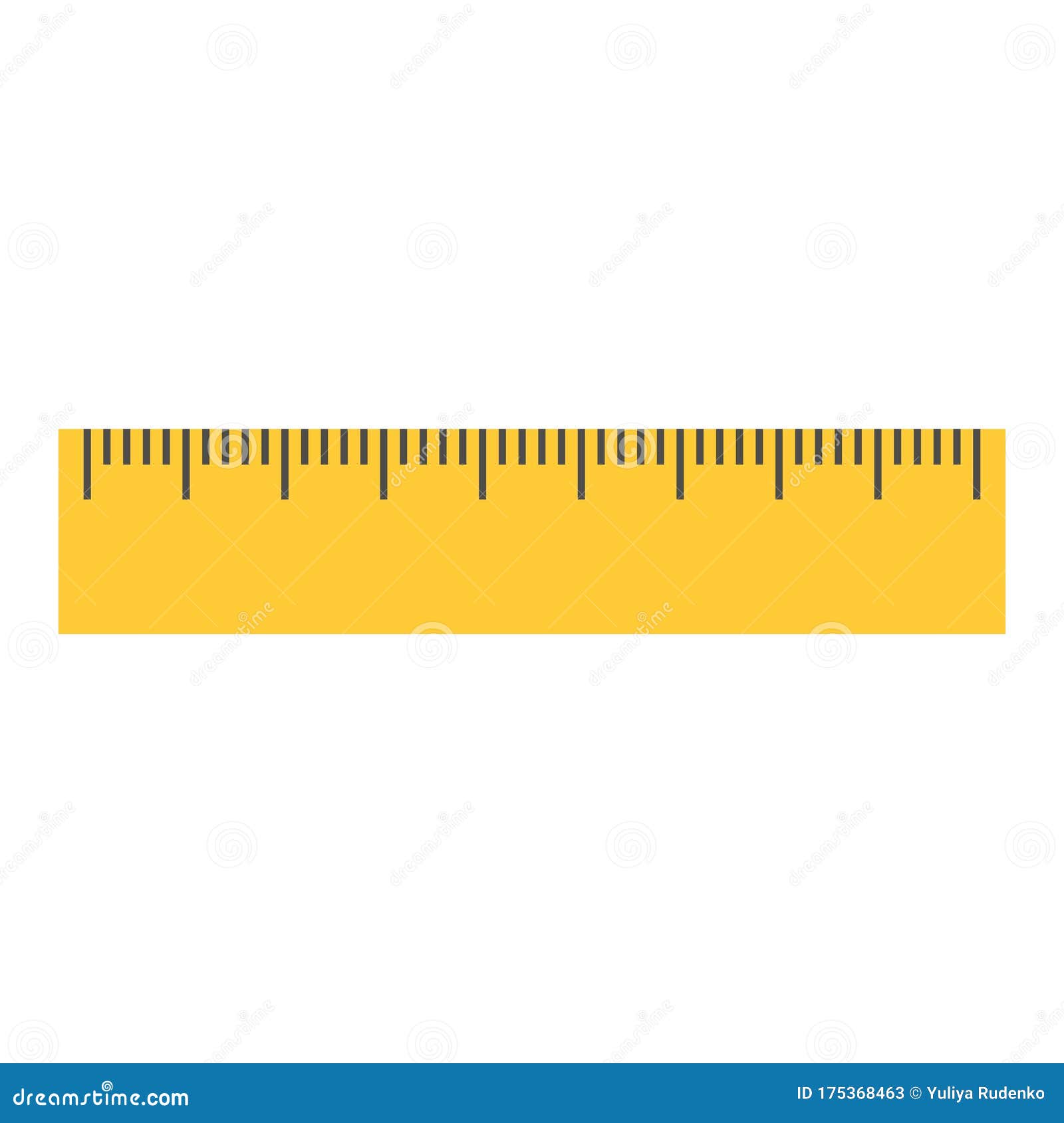 Yellow Ruler Icon on White Background. Flat Isolated Illustration of ...