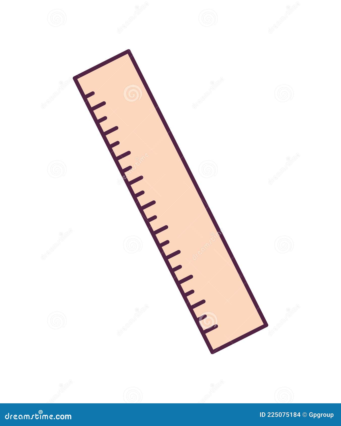 Yellow ruler illustration stock vector. Illustration of measurement ...