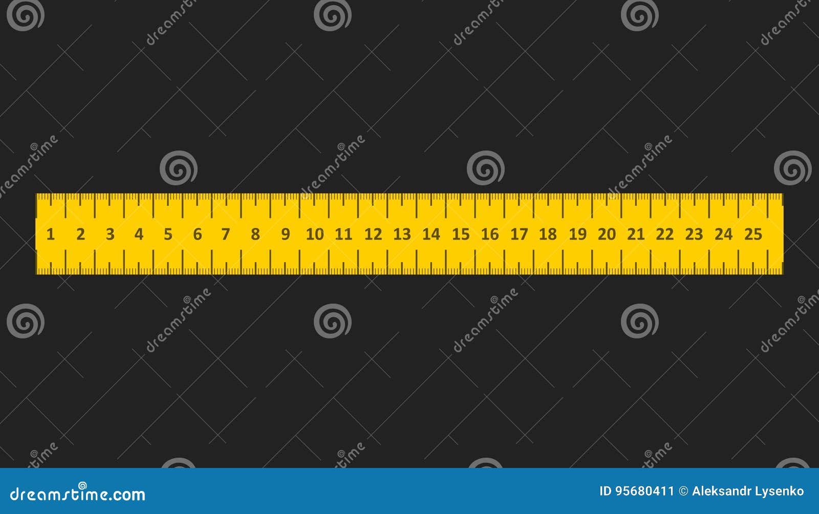 Yellow Ruler. Instrument of Measurement Vector Illustration Stock ...