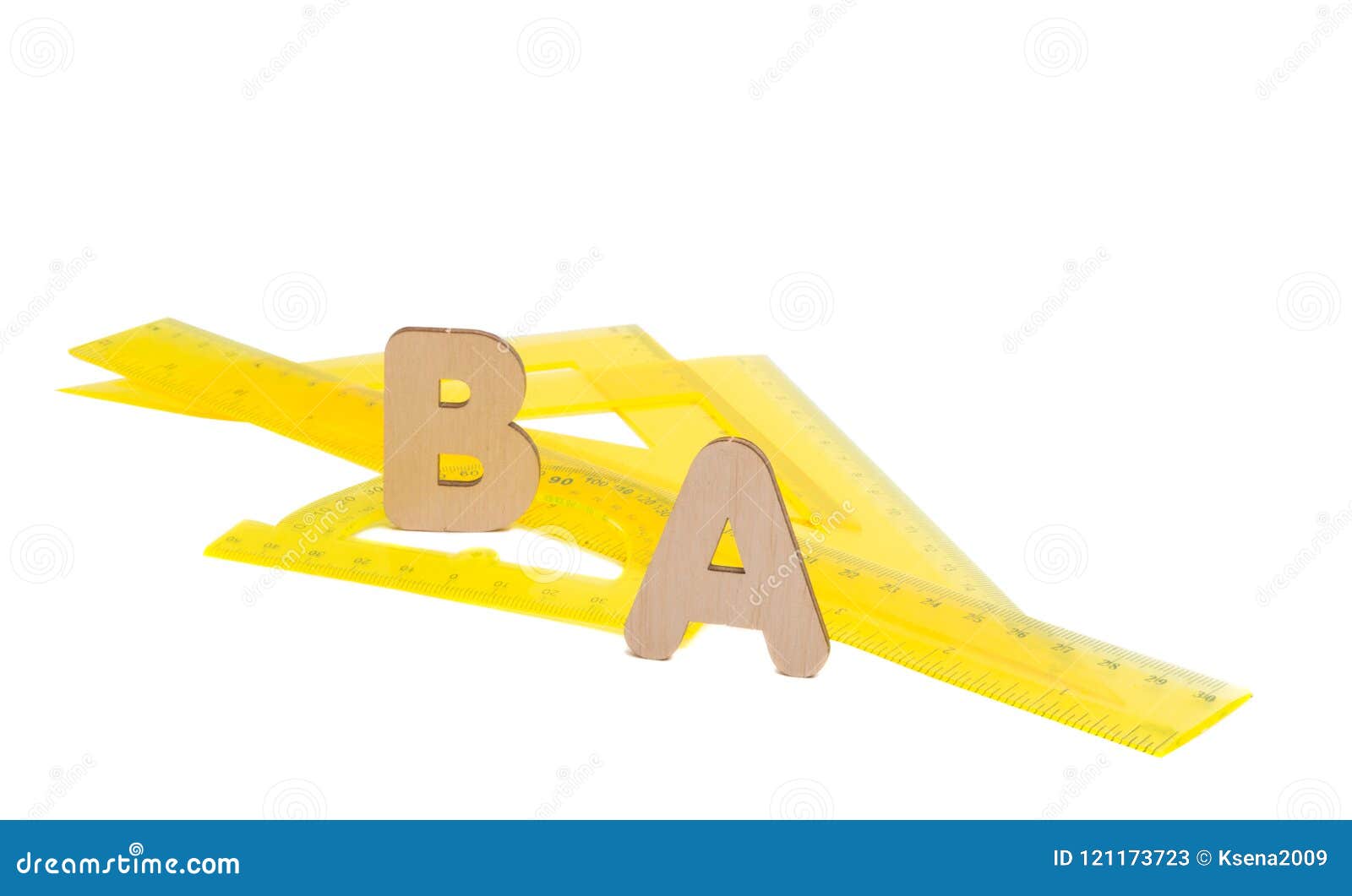 Yellow ruler isolated stock image. Image of centimeter - 121173723