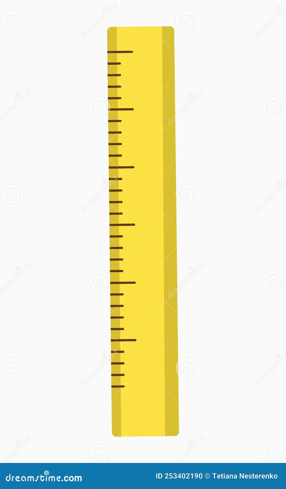 Yellow Ruler for School Lessons Vector Design Element Stock Vector ...