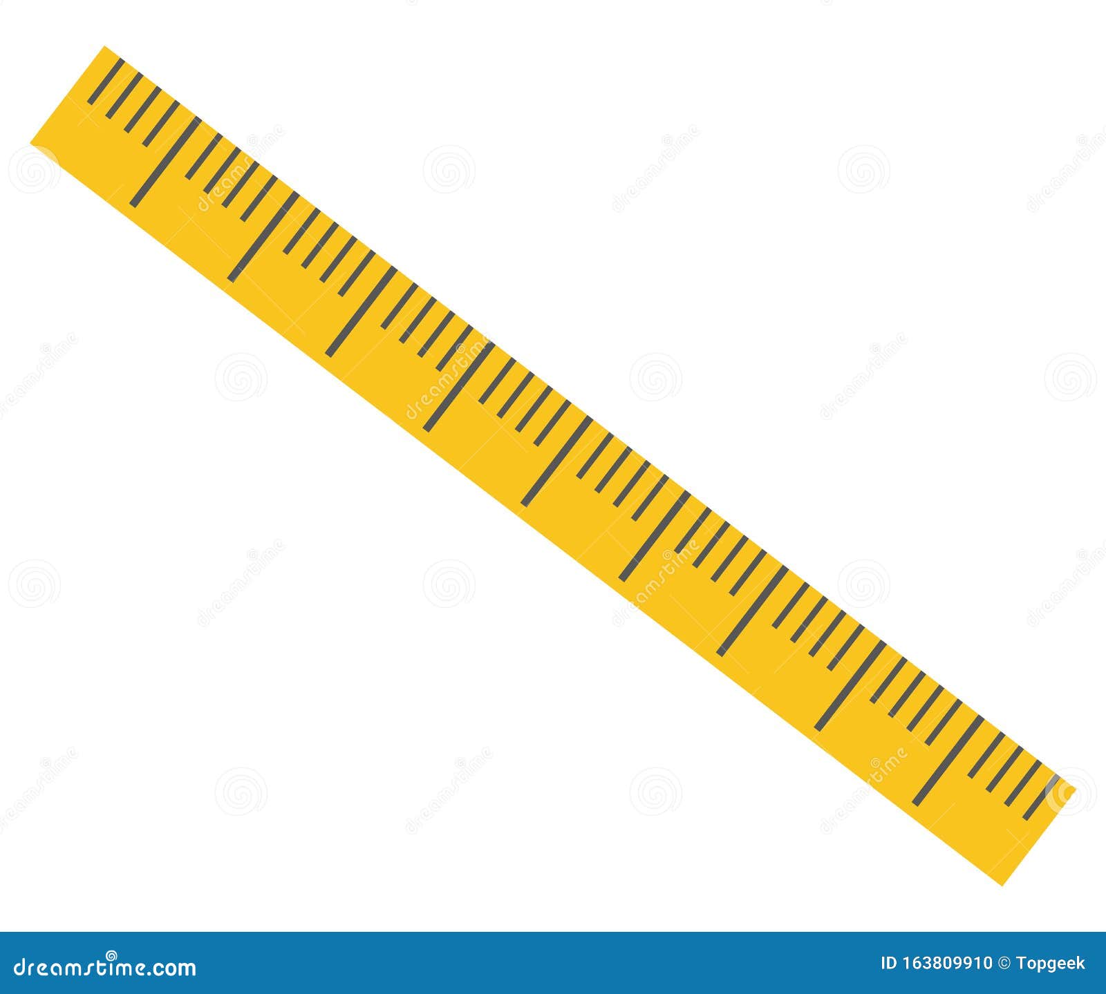 Ruler for Maths Lessons, School Supplies Closeup Stock Vector ...