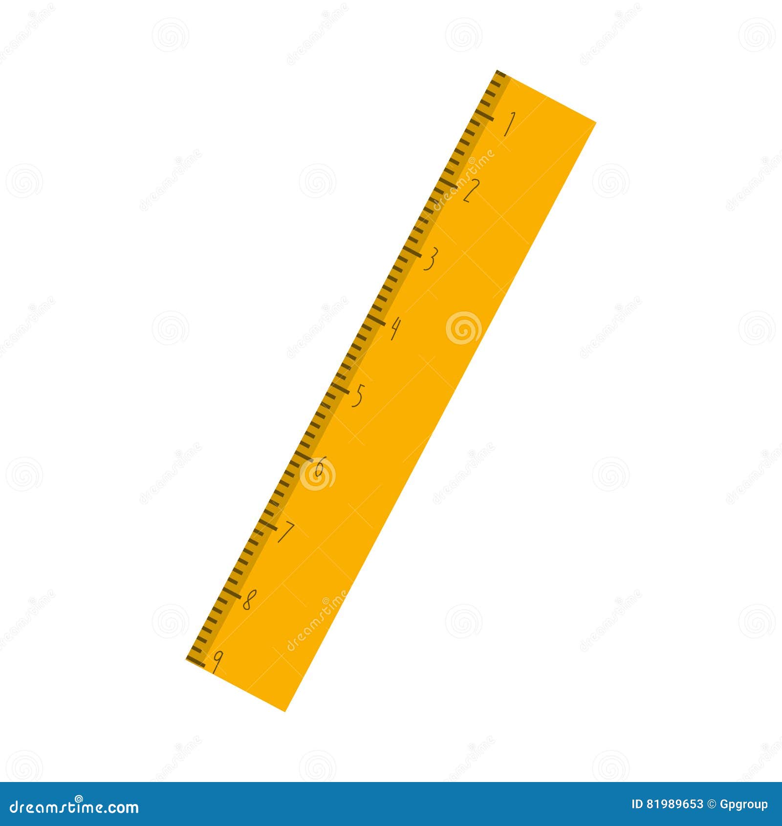 Yellow Rules for Drawing with Inch Stock Illustration - Illustration of ...