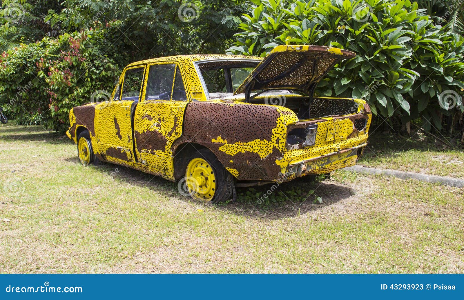 Yellow rusty car stock image. Image of rust, abstract - 43293923