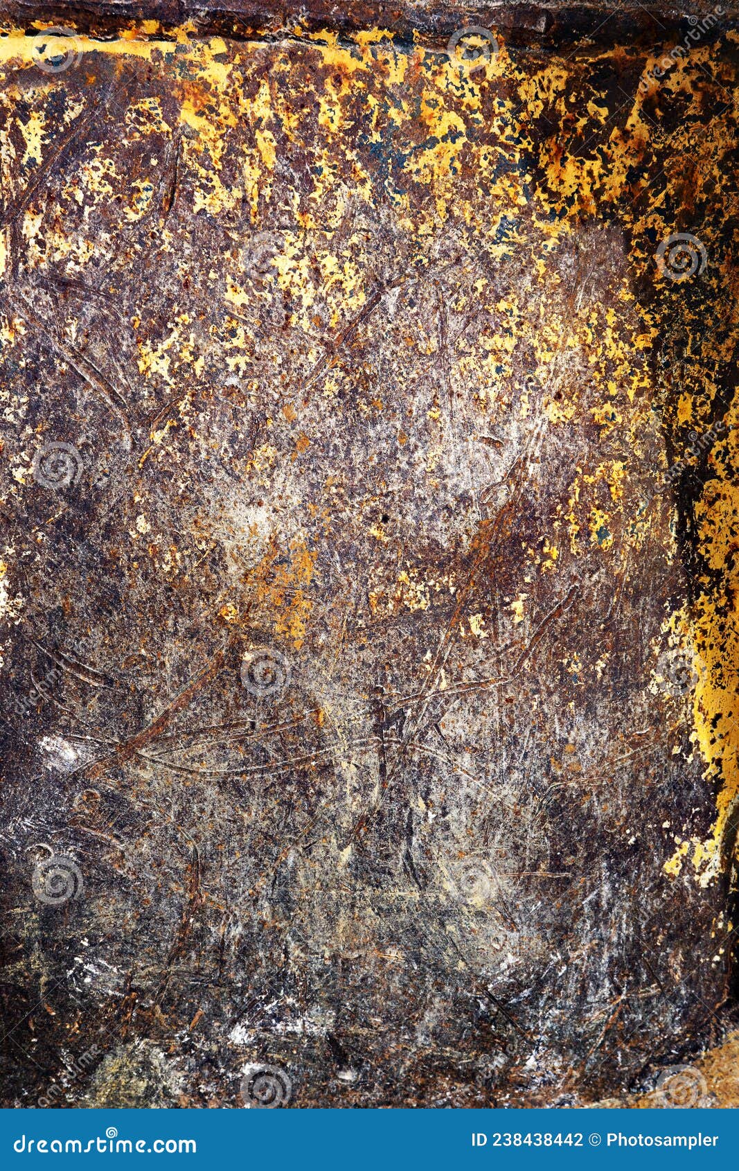 Yellow Rusty Metal Surface with Texture Stock Photo - Image of pattern ...