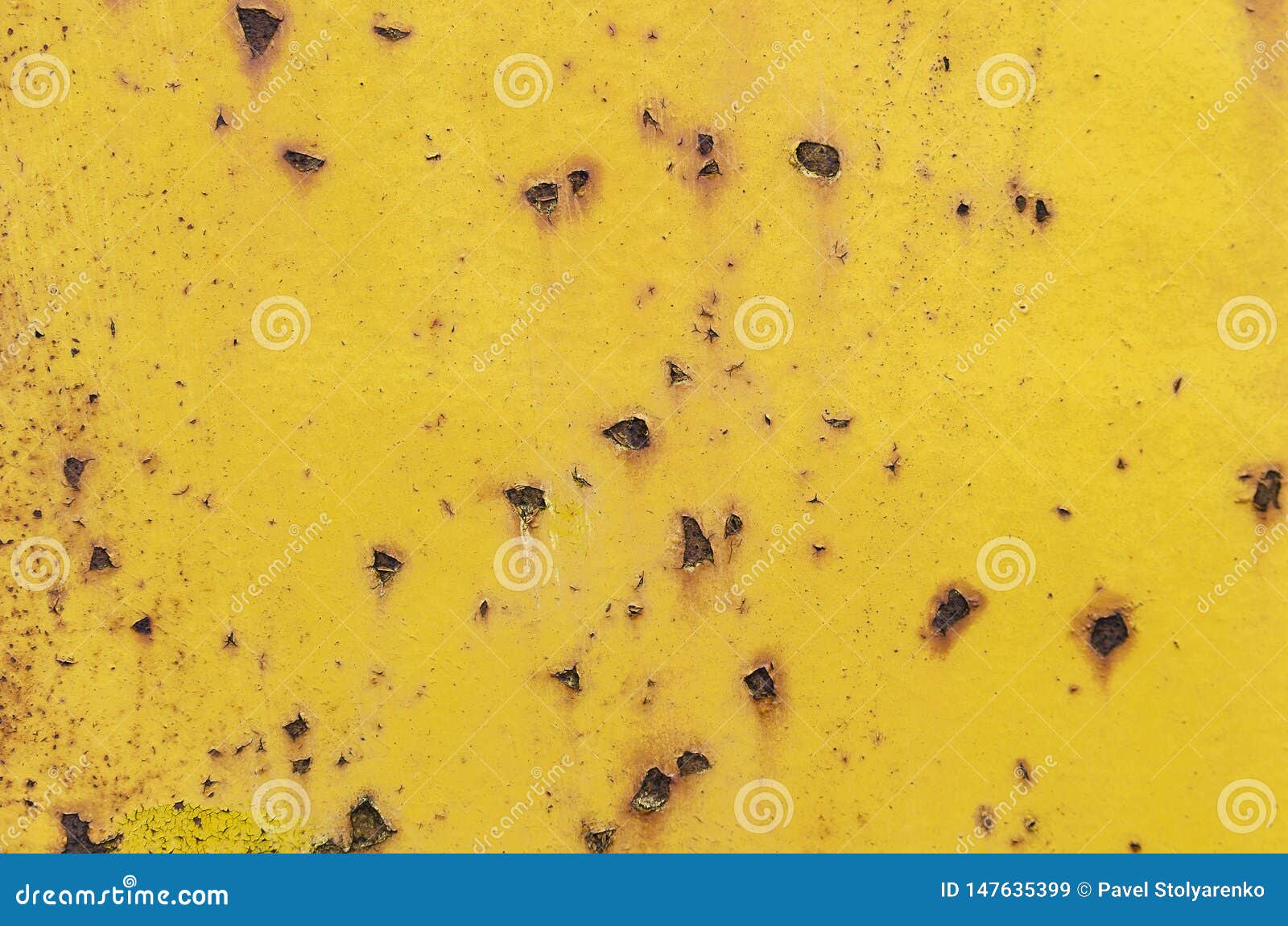 Yellow rusty metal texture stock image. Image of frame - 147635399