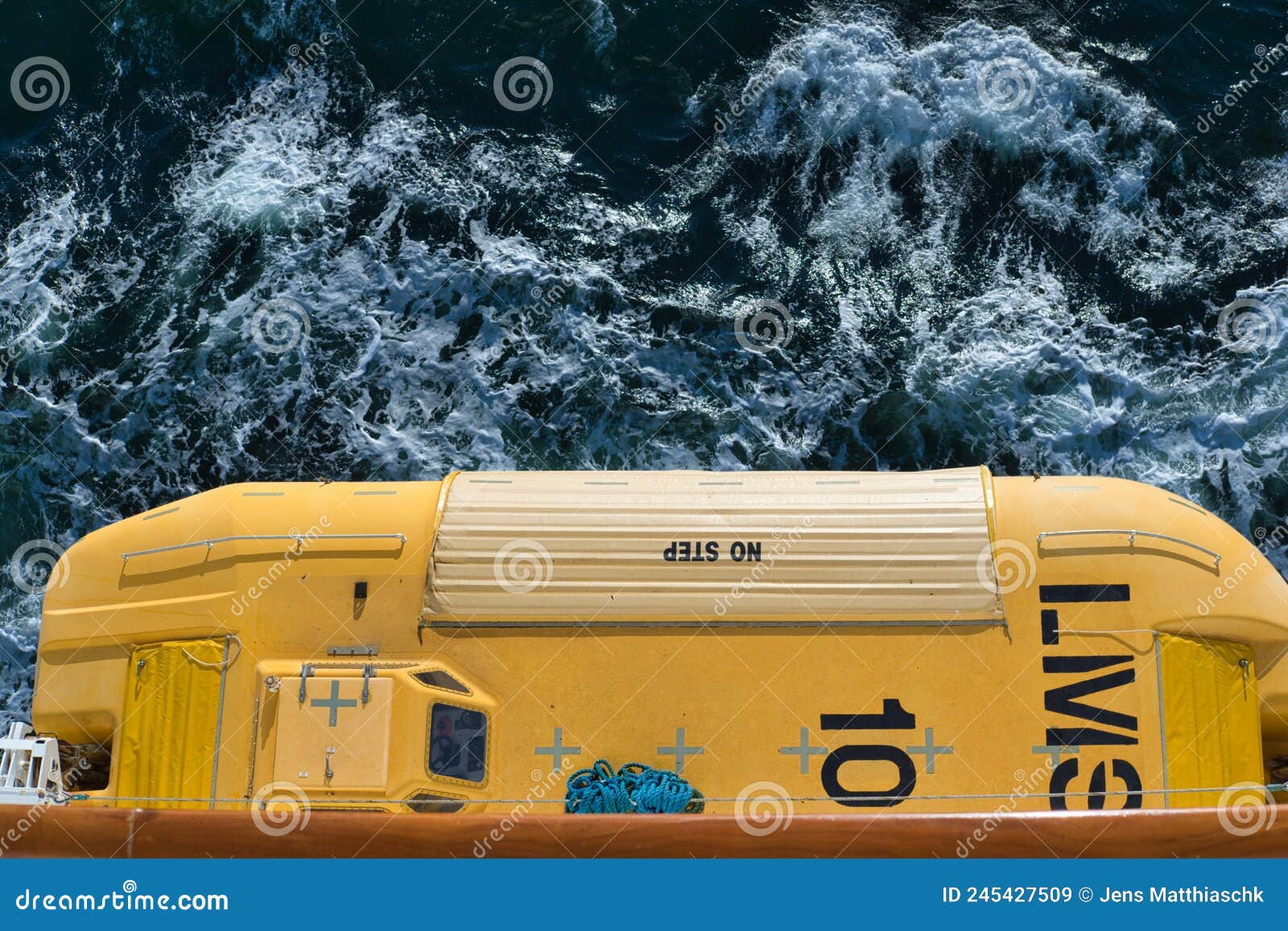 Yellow Safety Boat Available at Emergency Stock Image - Image of ...
