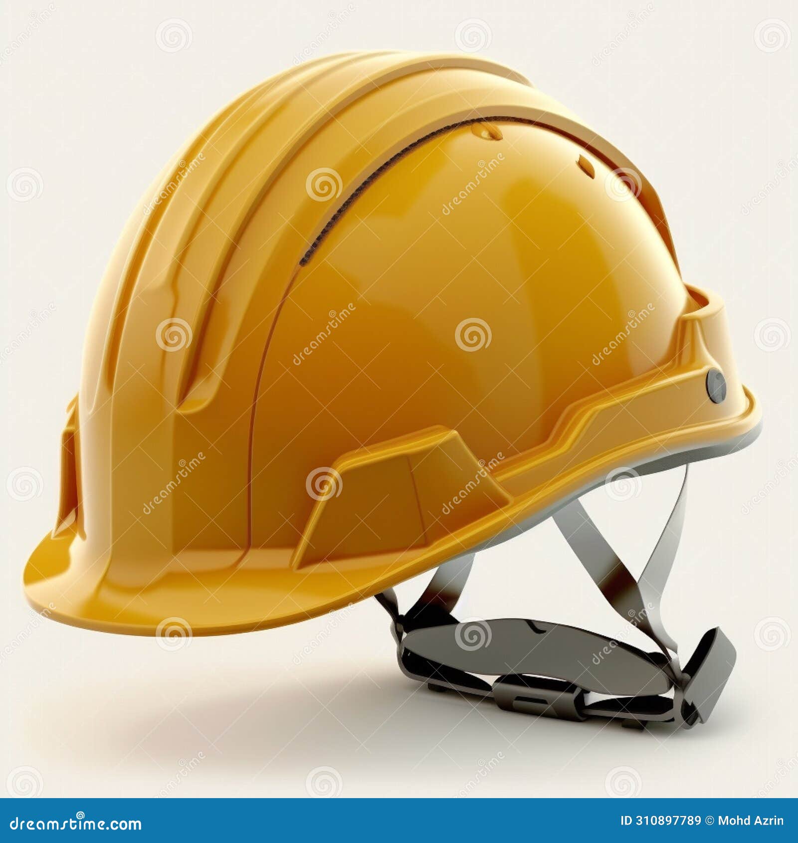 Yellow Safety Helmet Isolated Stock Image - Image of color, caution ...