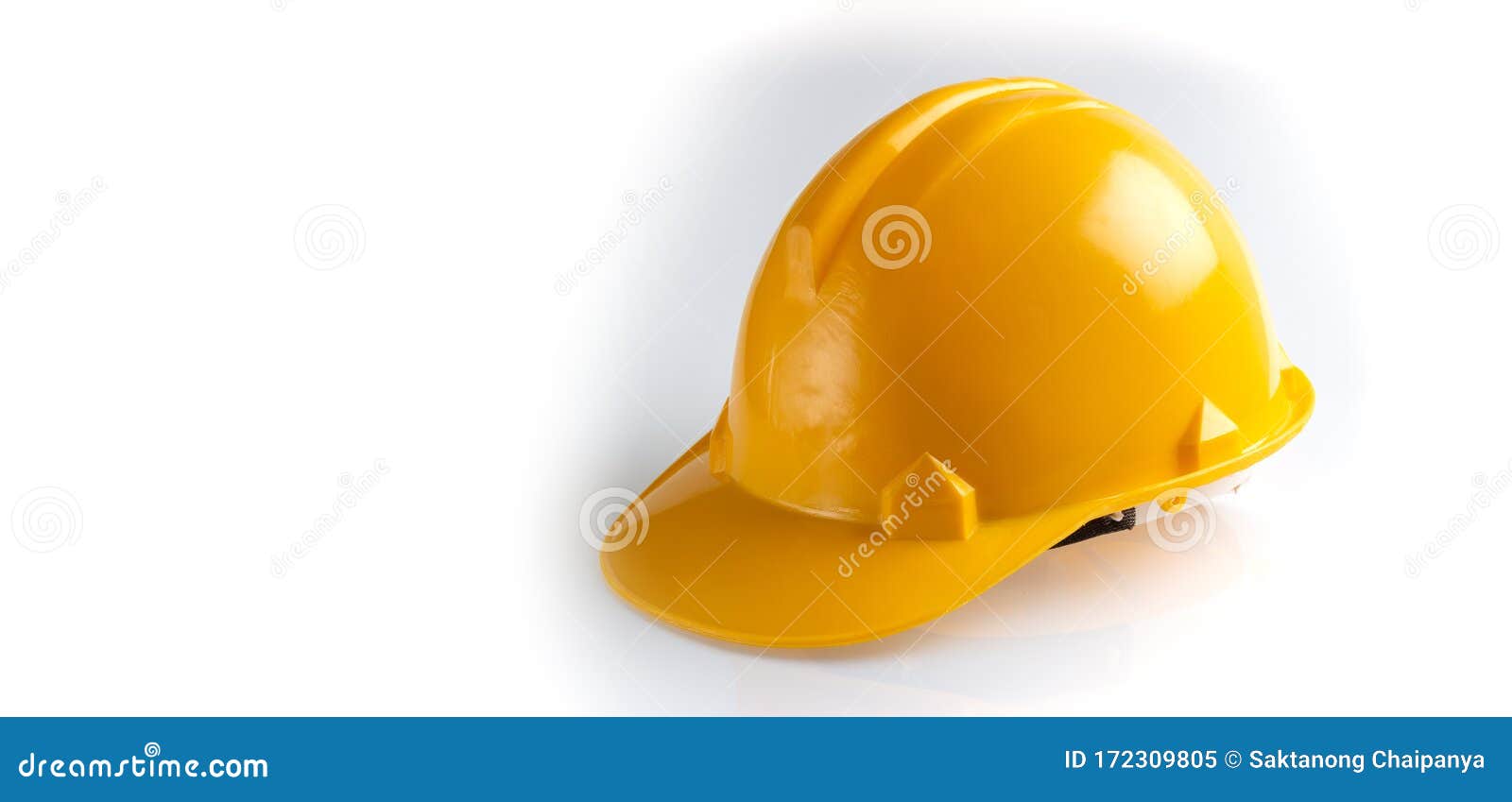 Yellow Safety Helmet on a White Background, Engineering Architecture ...
