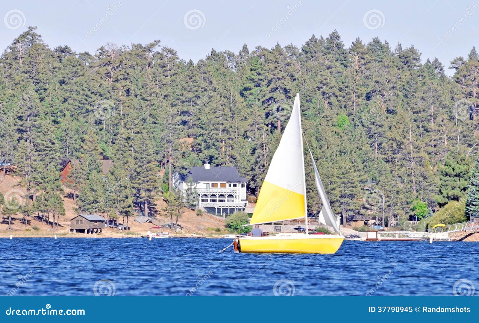 Yellow Sailboat editorial image. Image of fishing, sailboat - 37790945