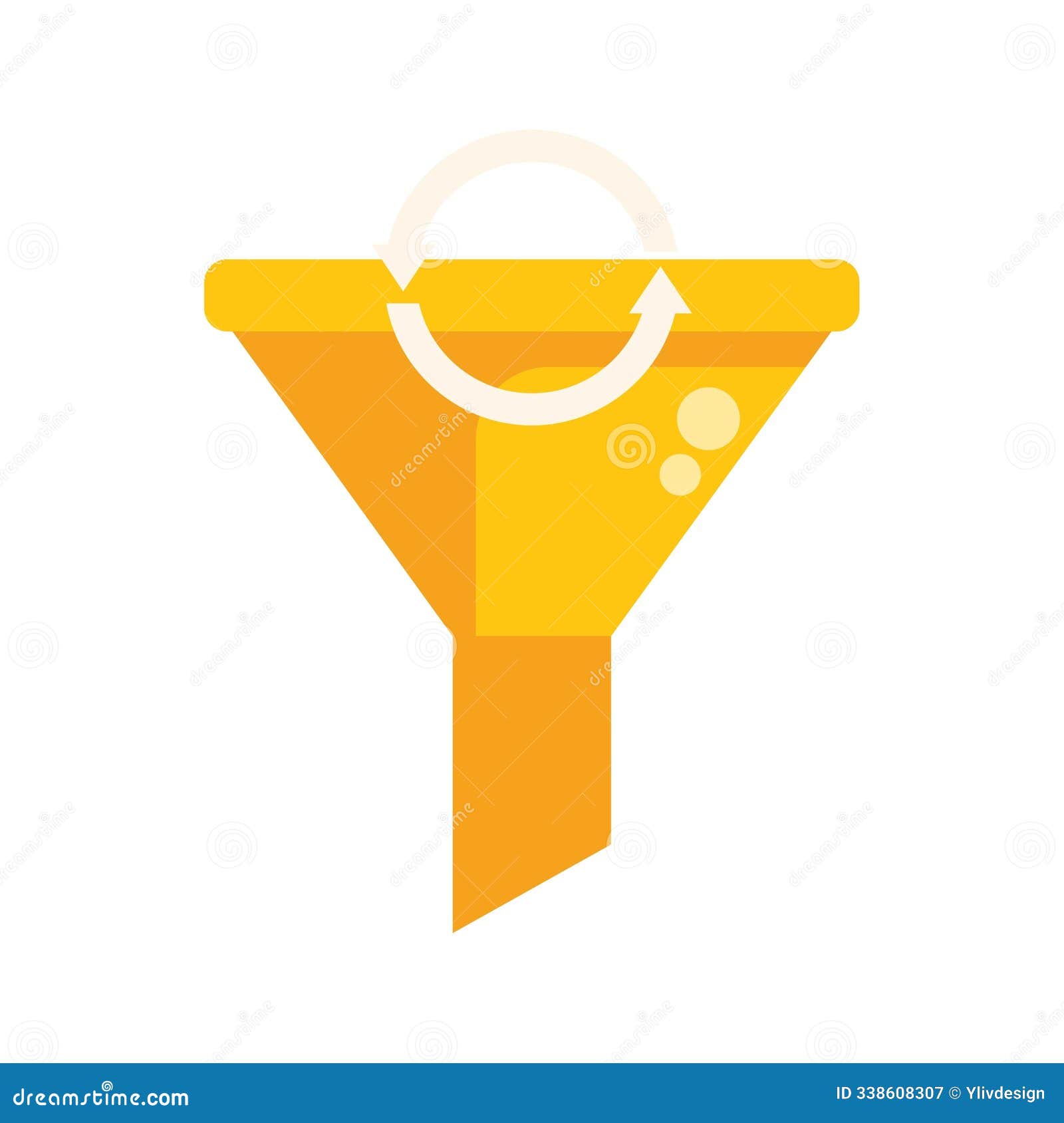 Sales Funnel Showing Continuous Cycle of Attracting Customers and ...