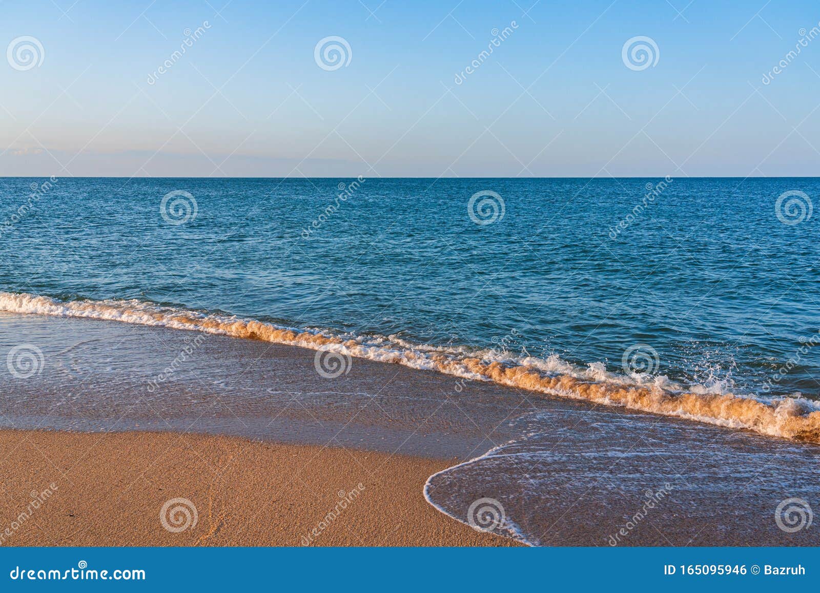 Yellow Sand Beach at Sunset Stock Photo - Image of nature, heaven ...