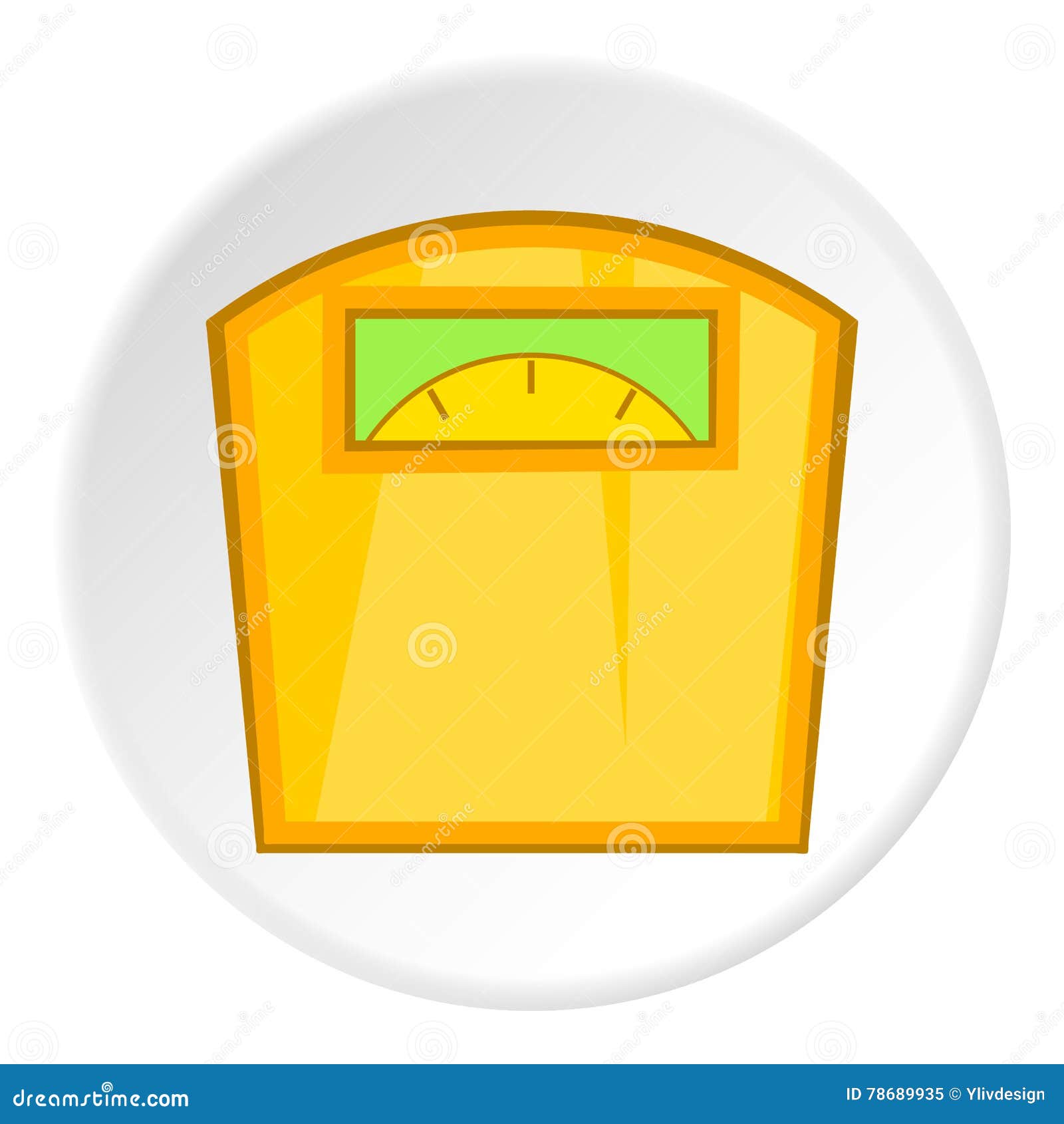 Yellow Scales Icon, Cartoon Style Stock Vector - Illustration of icon ...