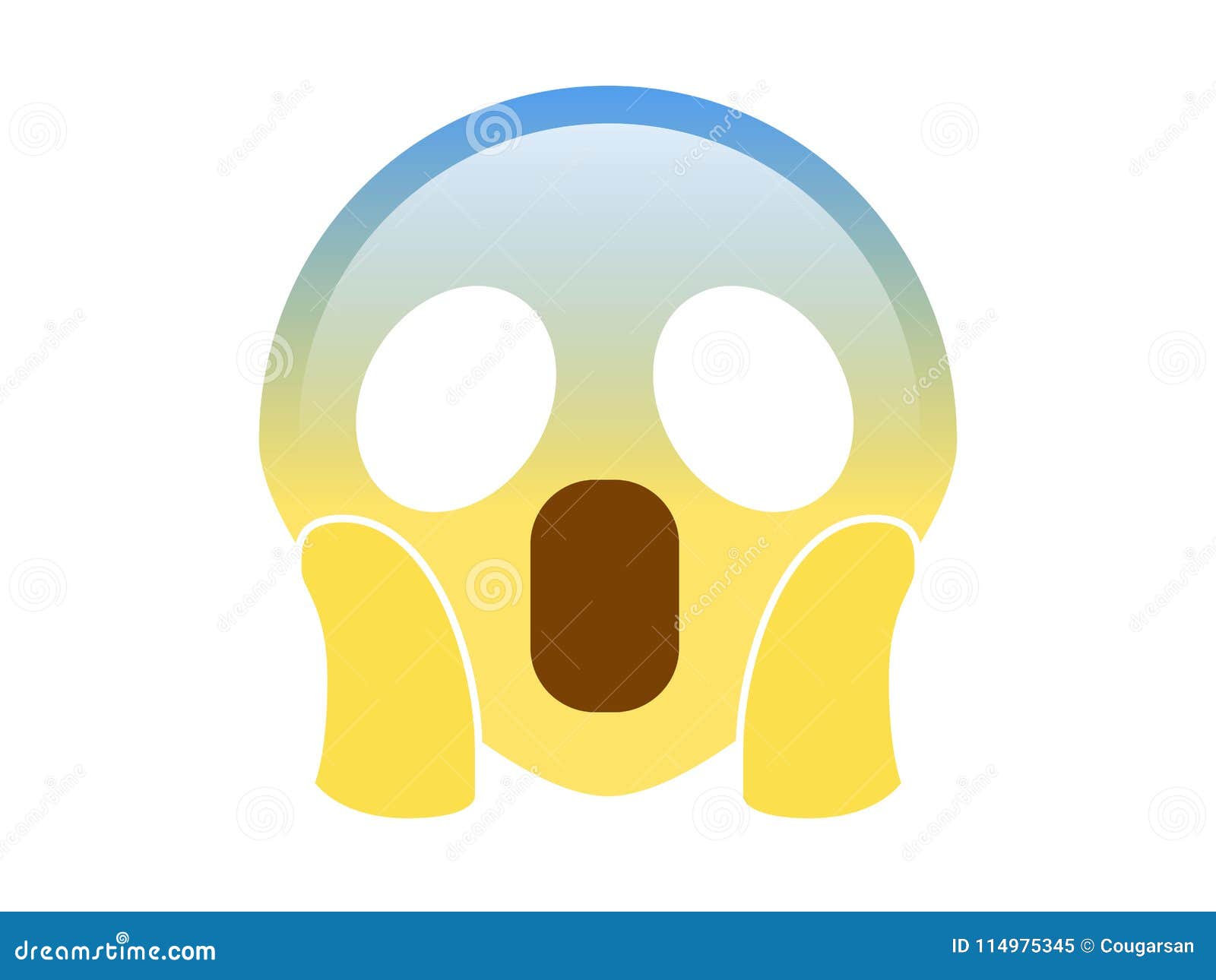 Spooky Face, Halloween Stencil With Scared Frightened Expression ...