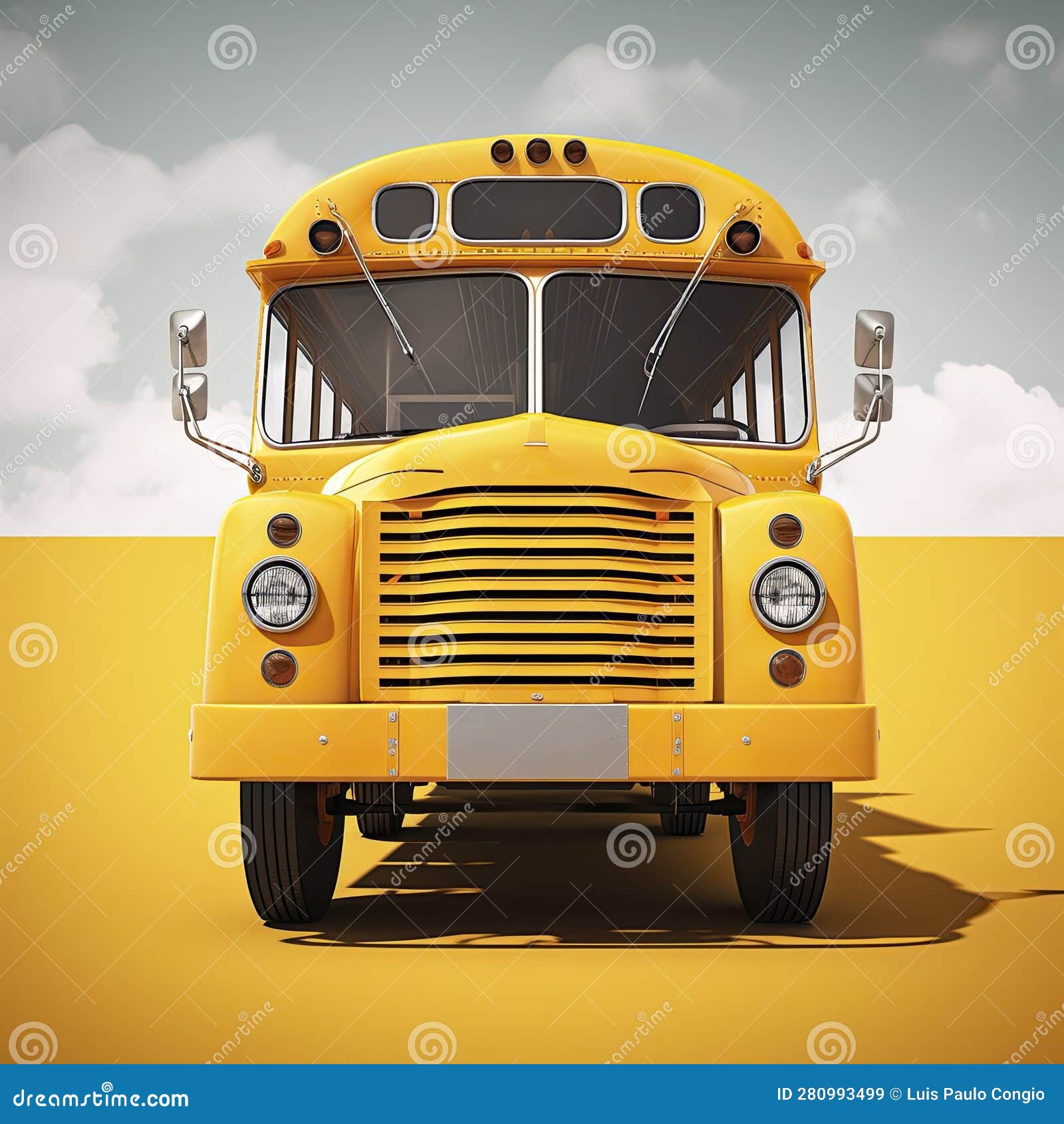 A yellow school bus stock image. Illustration of bumper - 280993499