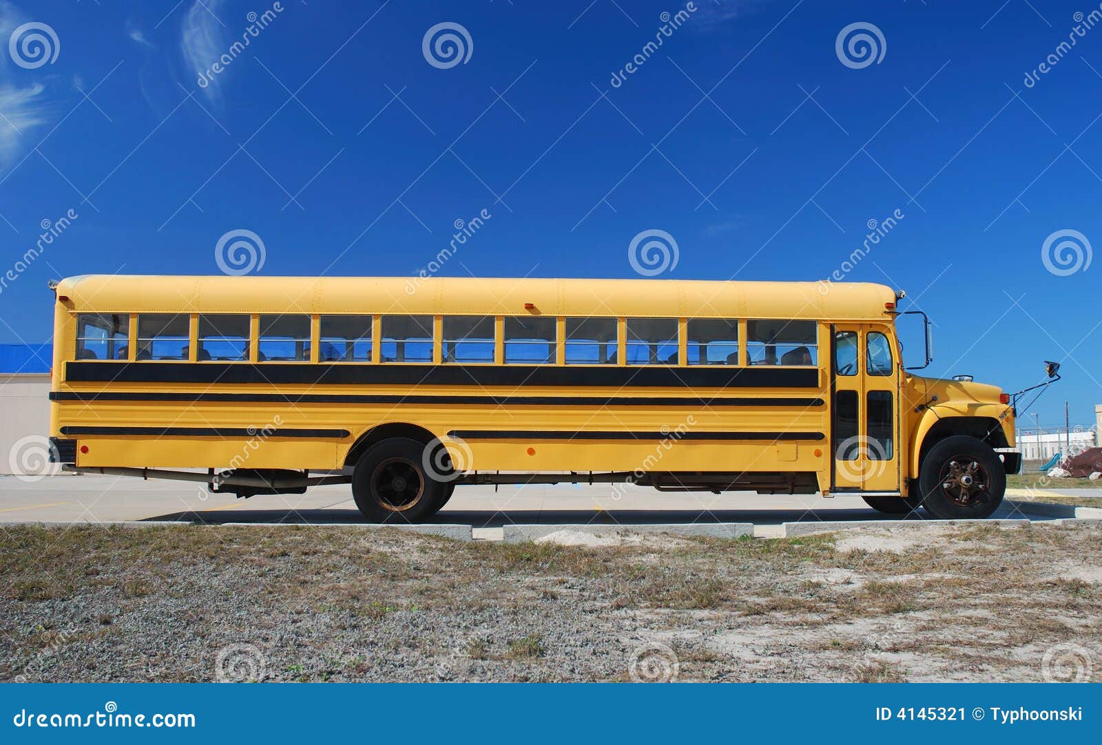 Yellow school bus stock image. Image of public, side, education - 4145321