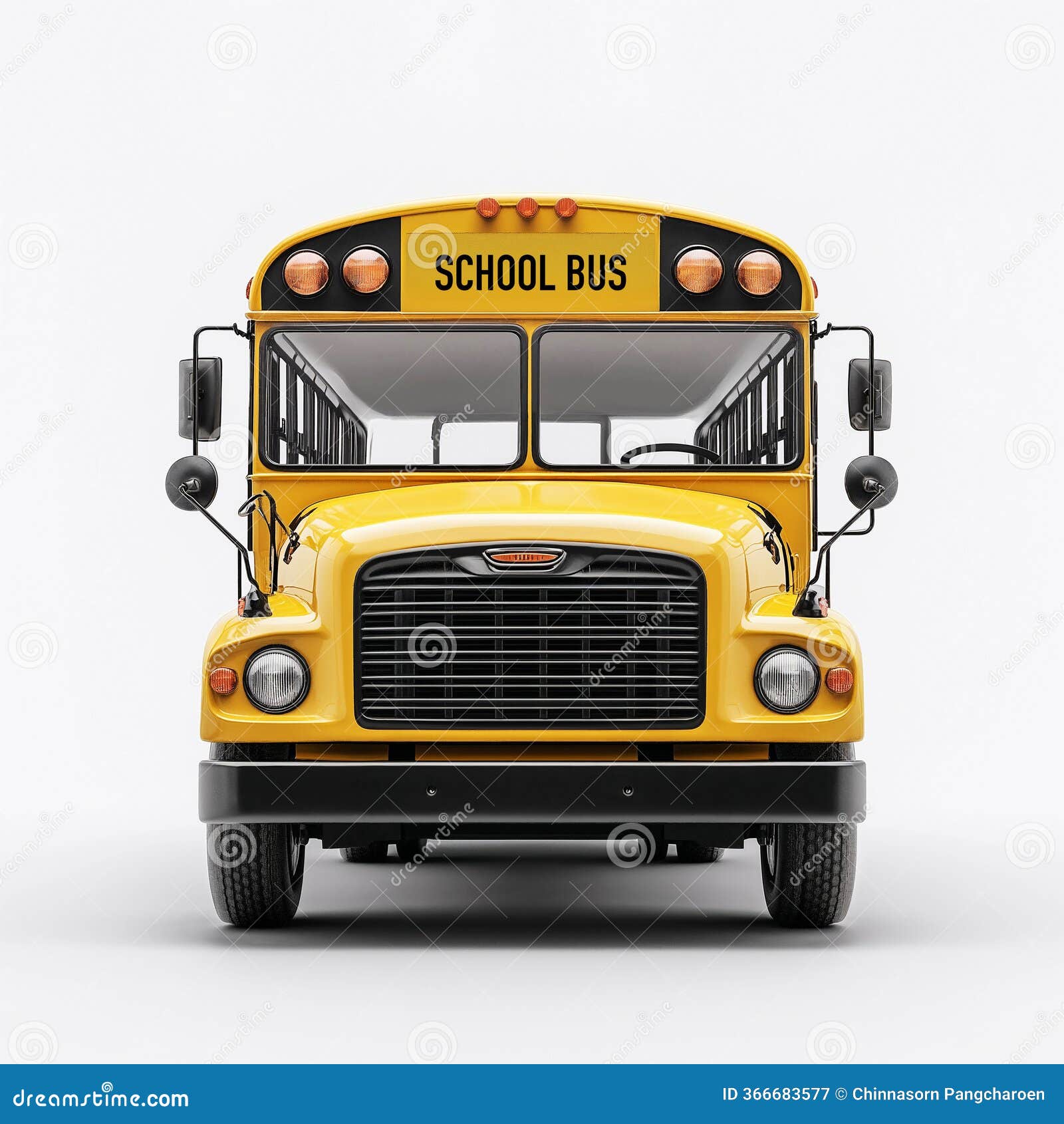 Top View Of A Classic Yellow School Bus, Showcasing Its Roof ...