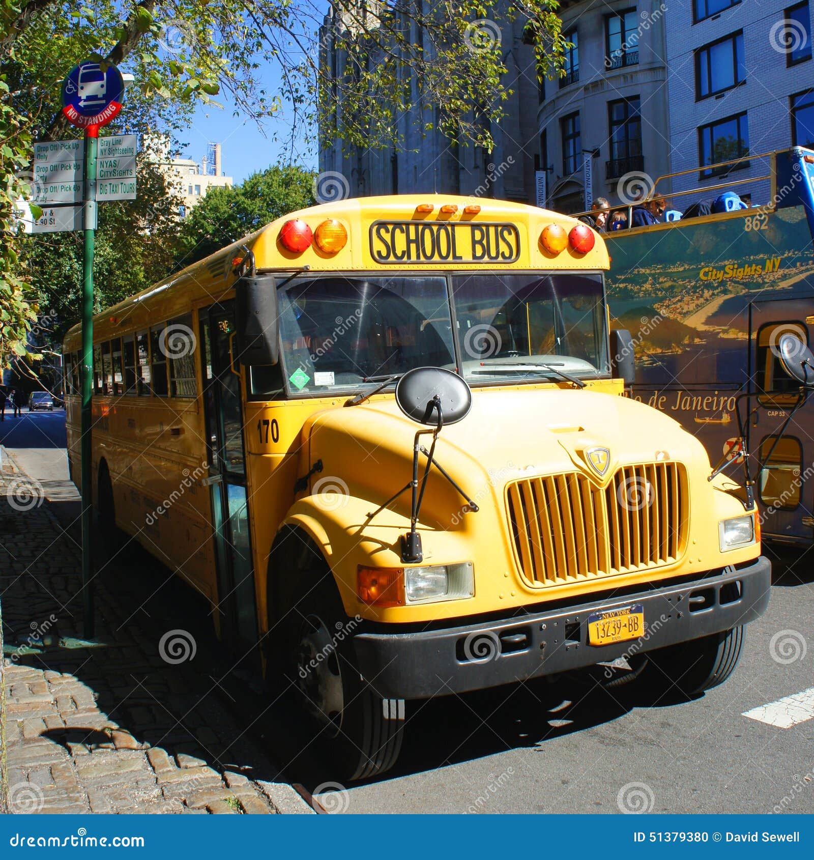 Yellow School Bus in New York Editorial Image - Image of yellow ...