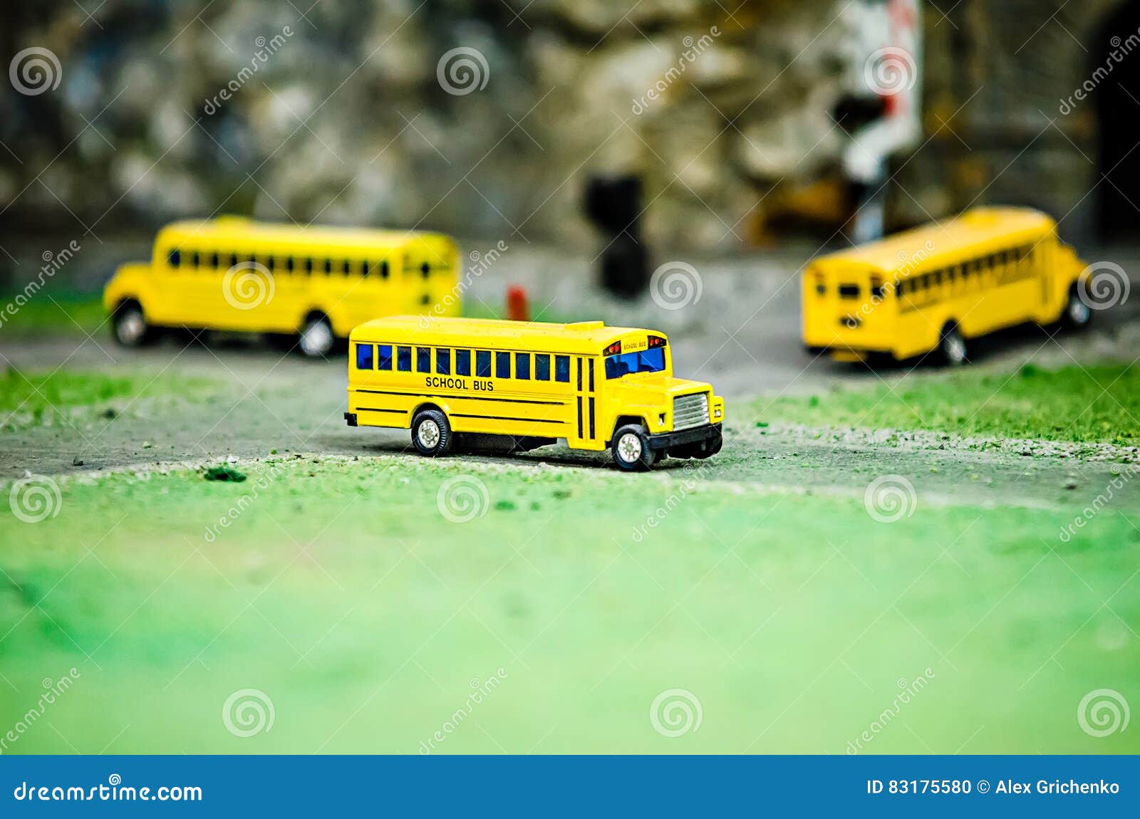 Yellow School Bus Plastic and Metal Toy Model Stock Photo - Image of ...