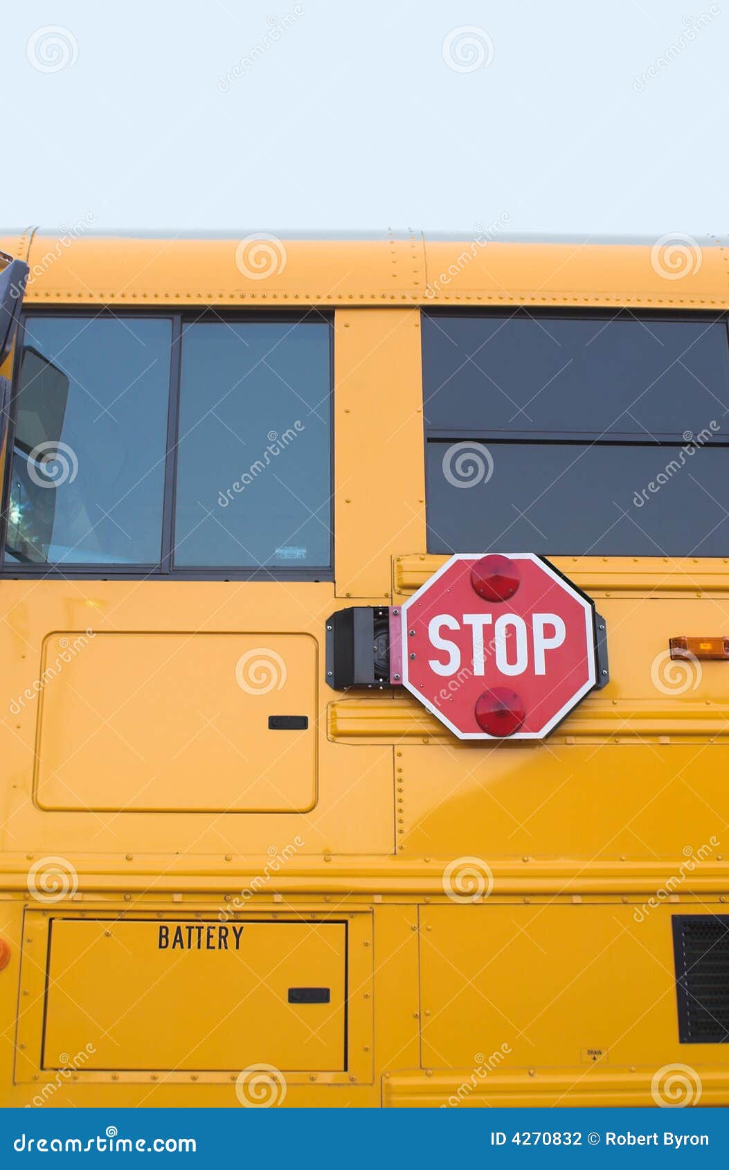 Yellow School Bus Sign stock photo. Image of school, caution - 4270832