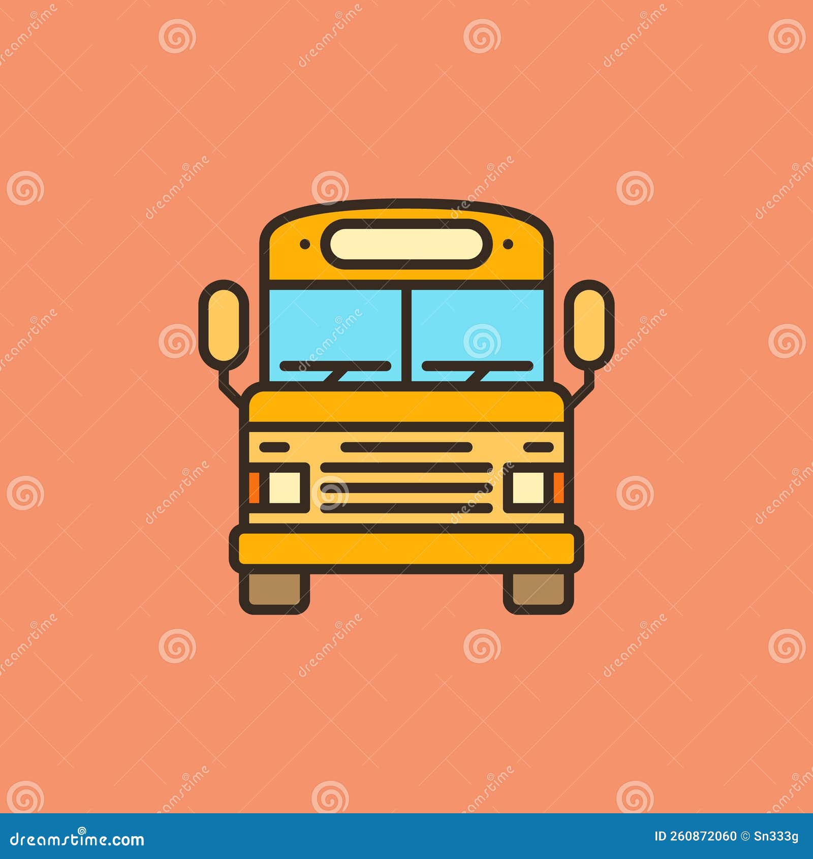 Yellow School Bus Vector Concept Colored Icon or Sign Stock Vector ...