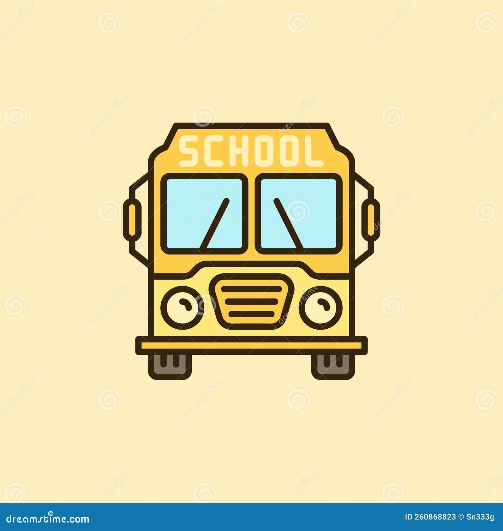 Yellow School Bus Vector Concept Colored Icon or Sign Stock Vector ...