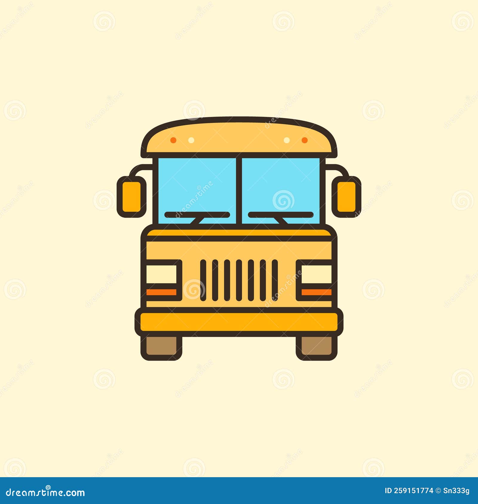 Yellow School-Bus Vector Concept Colored Icon or Sign Stock Vector ...