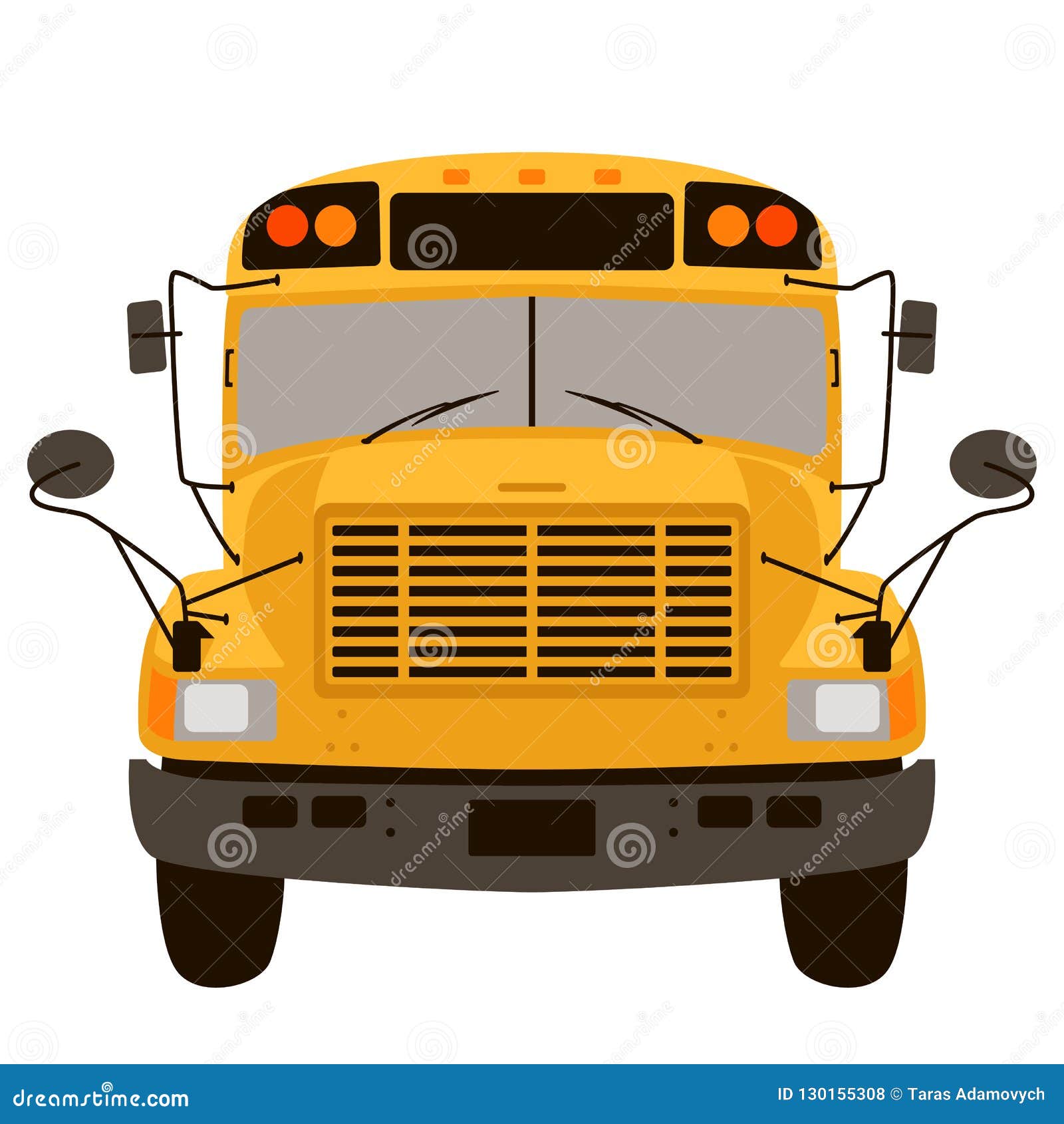 Front School Bus Vector