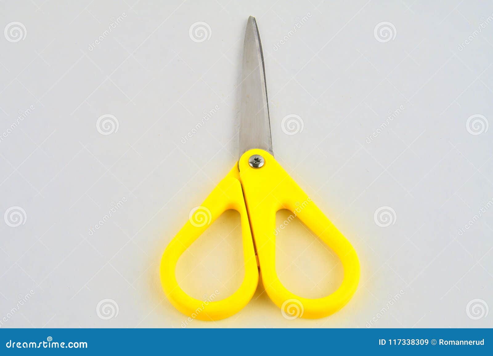 Yellow Scissors on a White Background. Flat Design Stock Image - Image ...