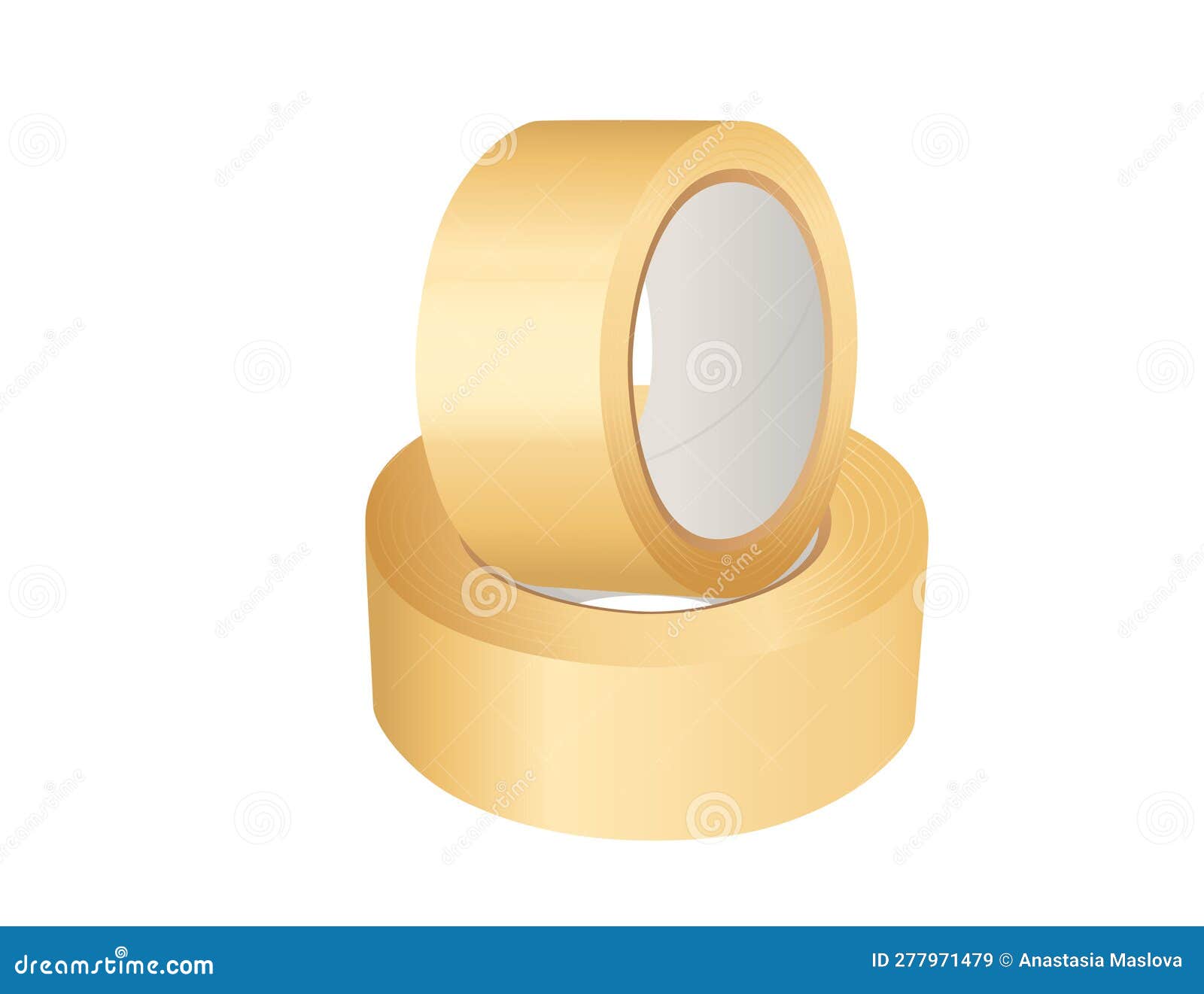 Scotch, Adhesive Tape Collection, Different Size Pieces Isolated On ...