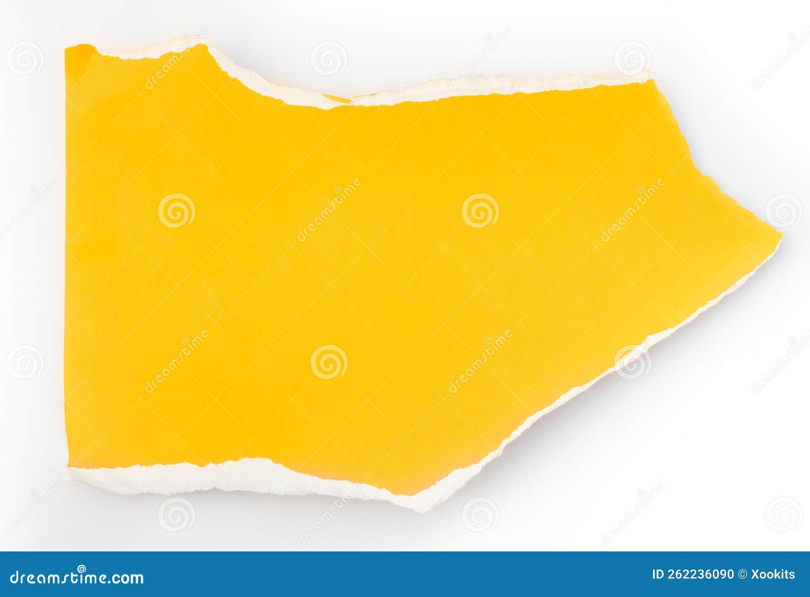 Yellow Scrap Paper with Torn Edge on White Background Stock Photo ...