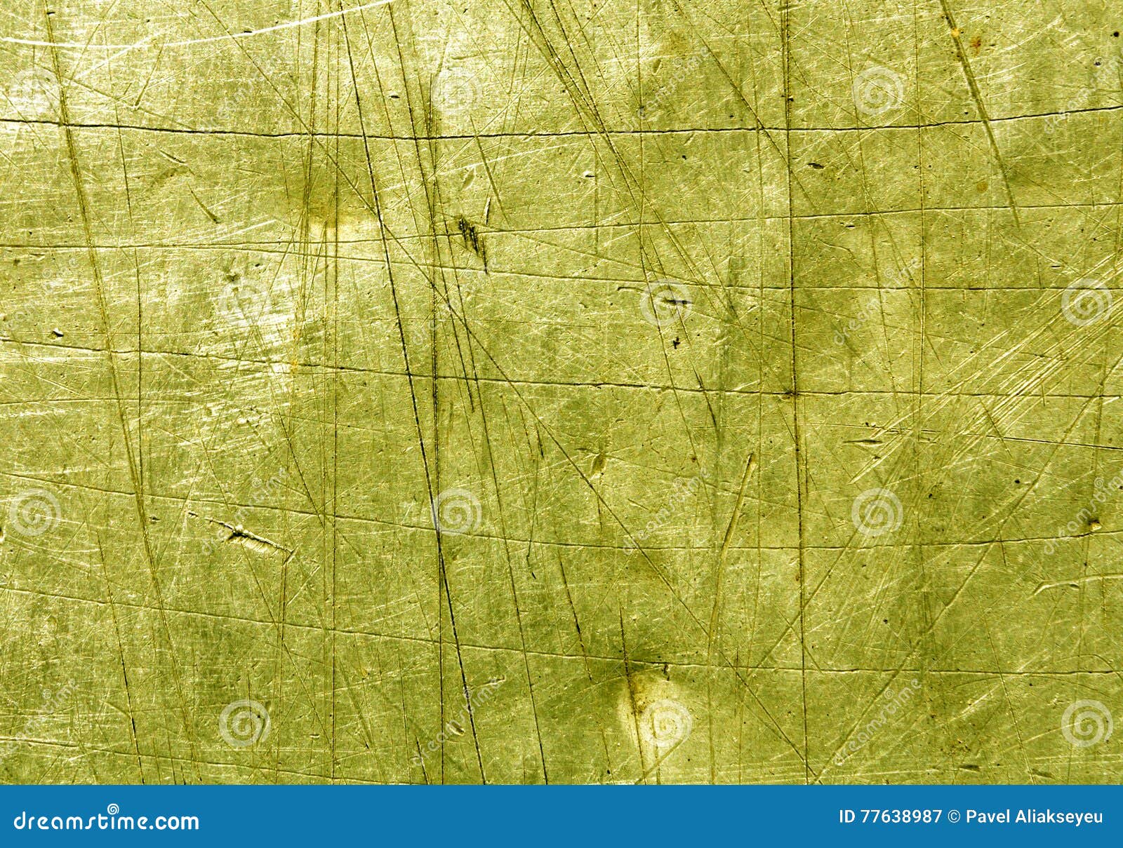 Yellow Scratched Metal Surface. Stock Image - Image of riveted ...