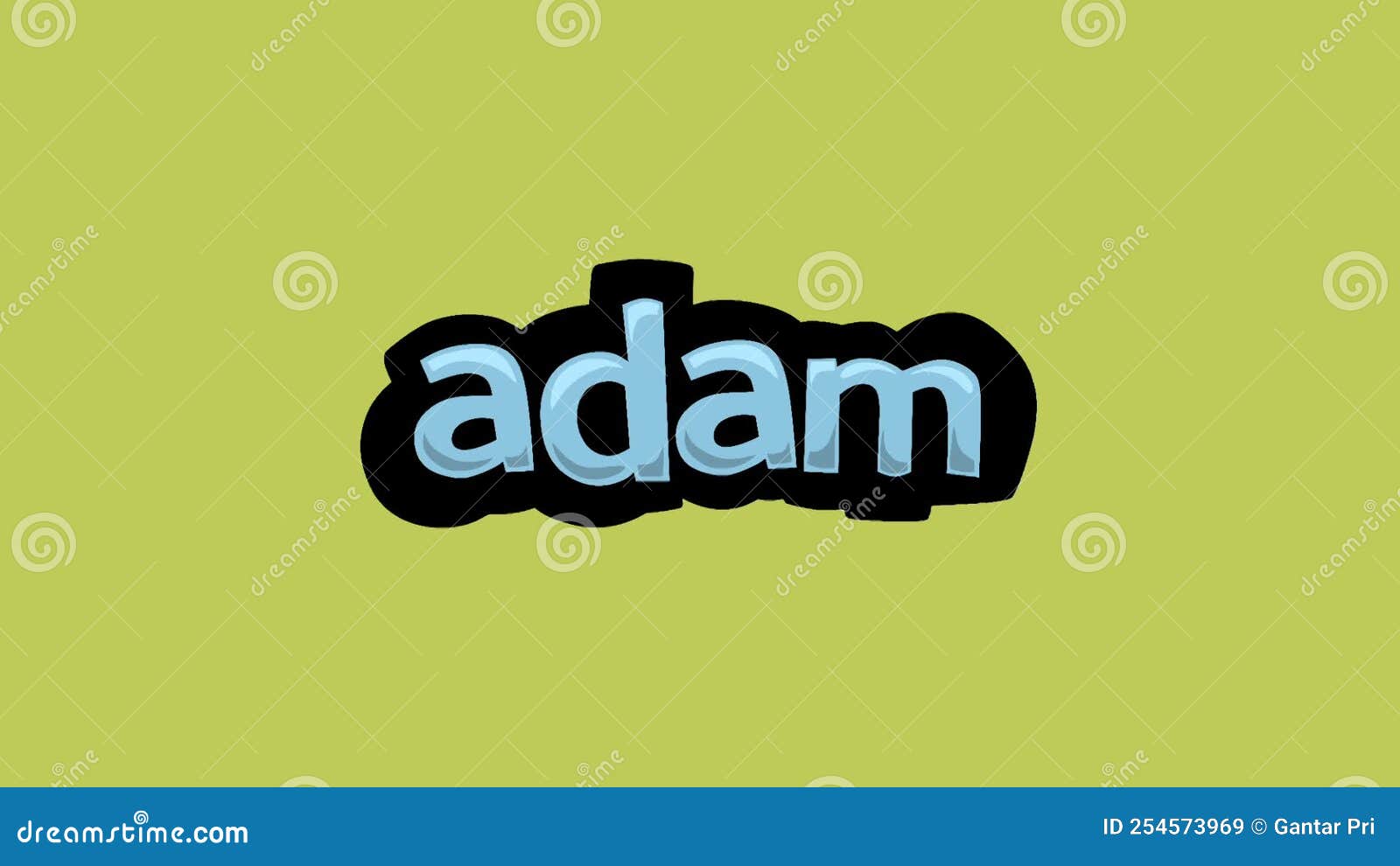 Yellow Screen Animation Video Written ADAM Stock Video - Video of ...