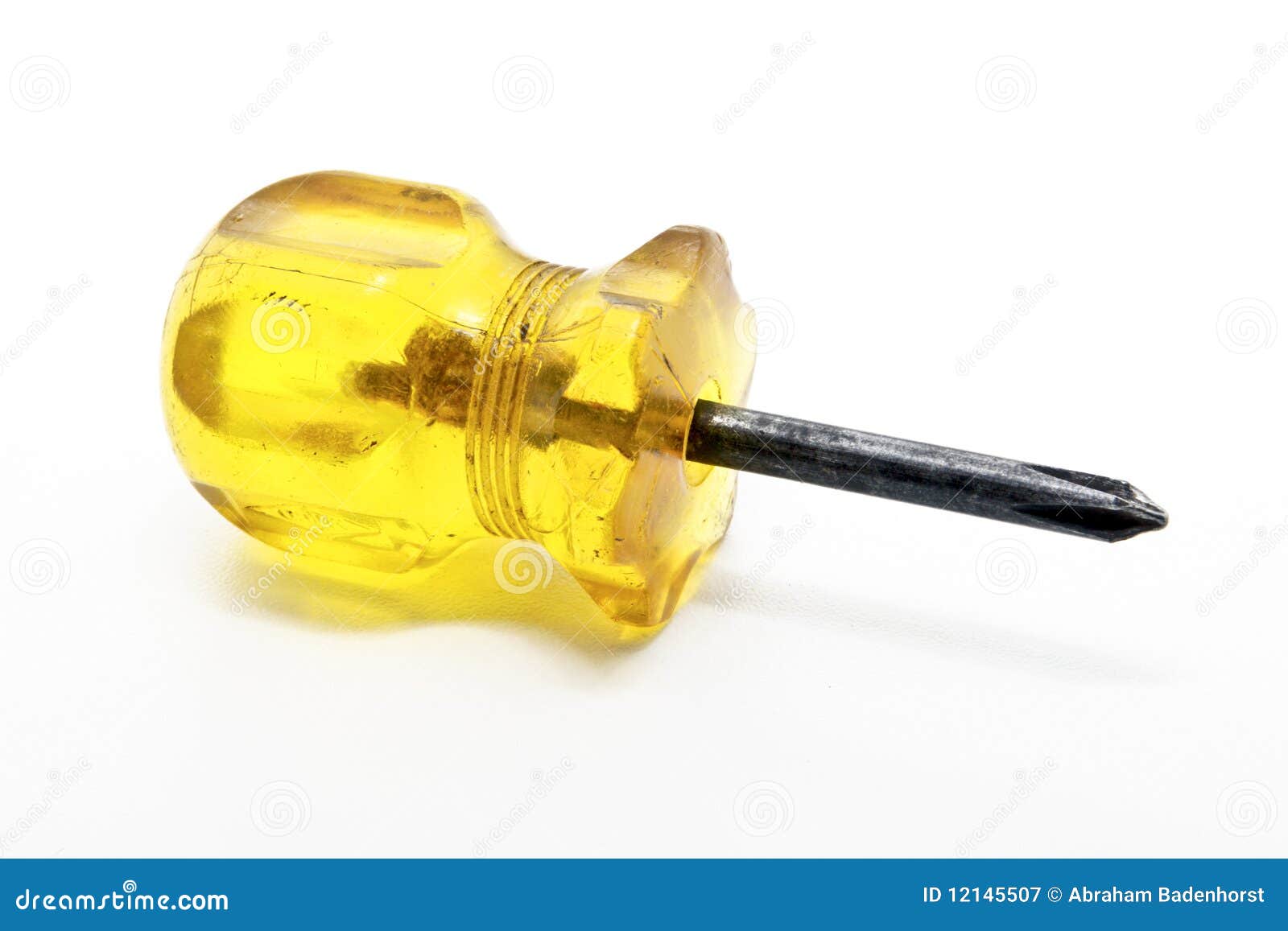 Yellow screwdriver stock image. Image of philips, isolated - 12145507