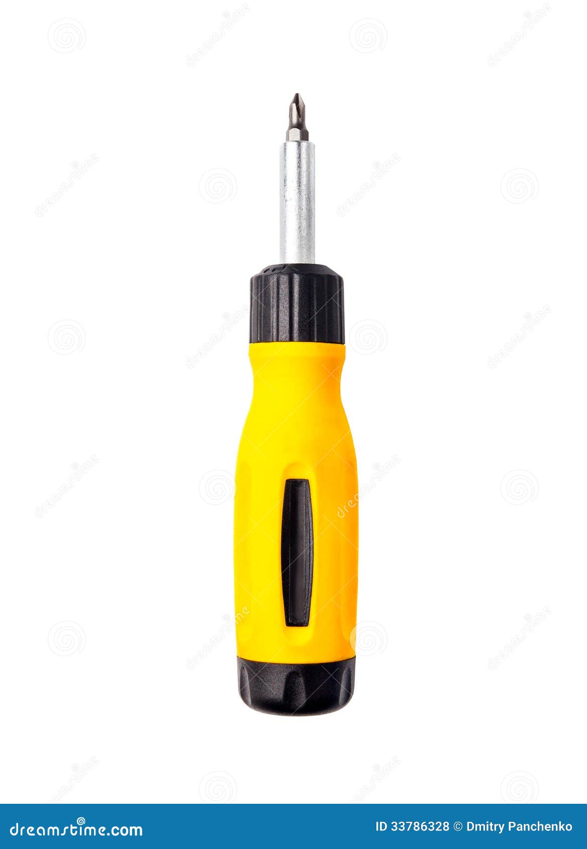 Yellow Screwdriver Isolated on Stock Photo - Image of simple, stainless ...