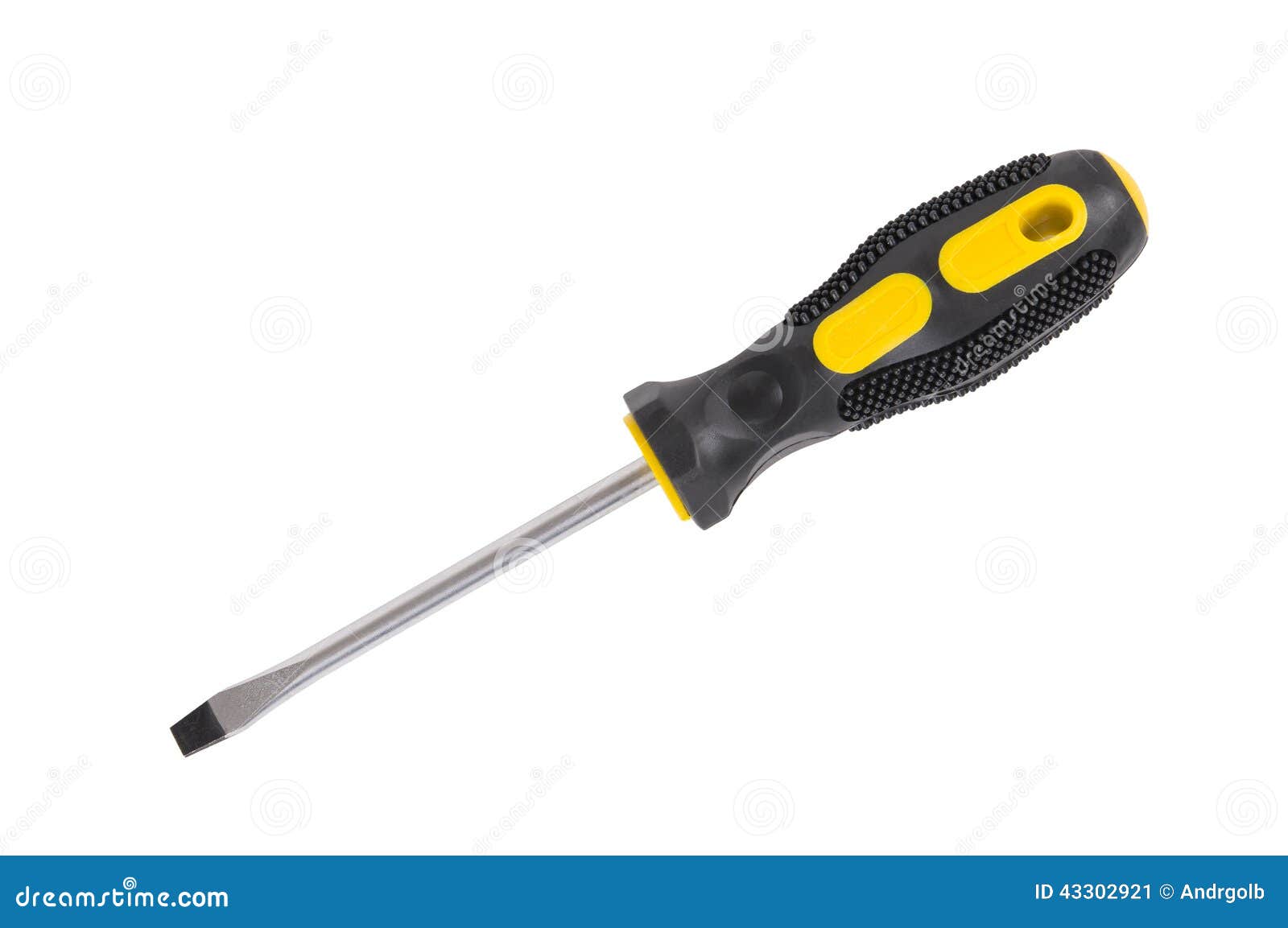 Yellow Screwdriver Isolated On A White Background Stock Photography ...