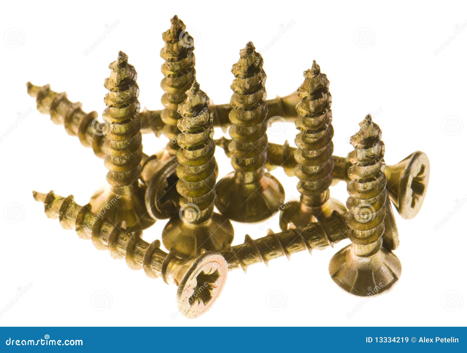 Yellow screws stock image. Image of equipment, fastening - 13334219