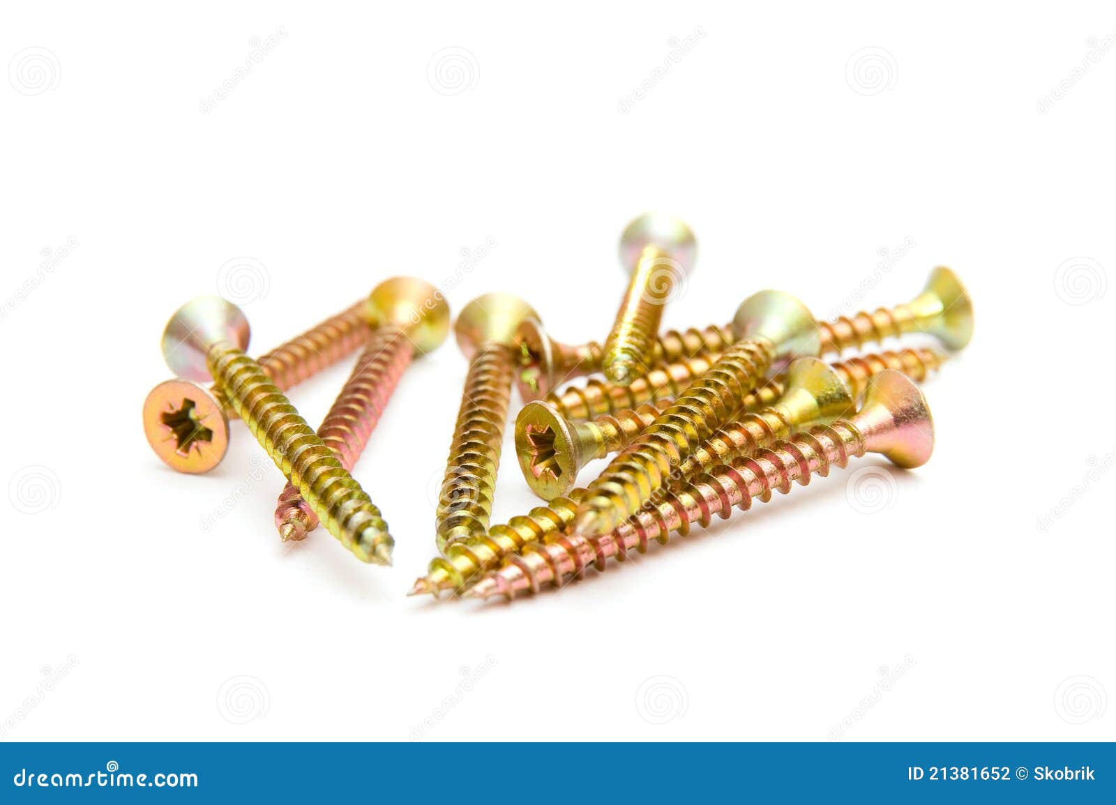 Yellow screws stock photo. Image of construction, mechanic - 21381652
