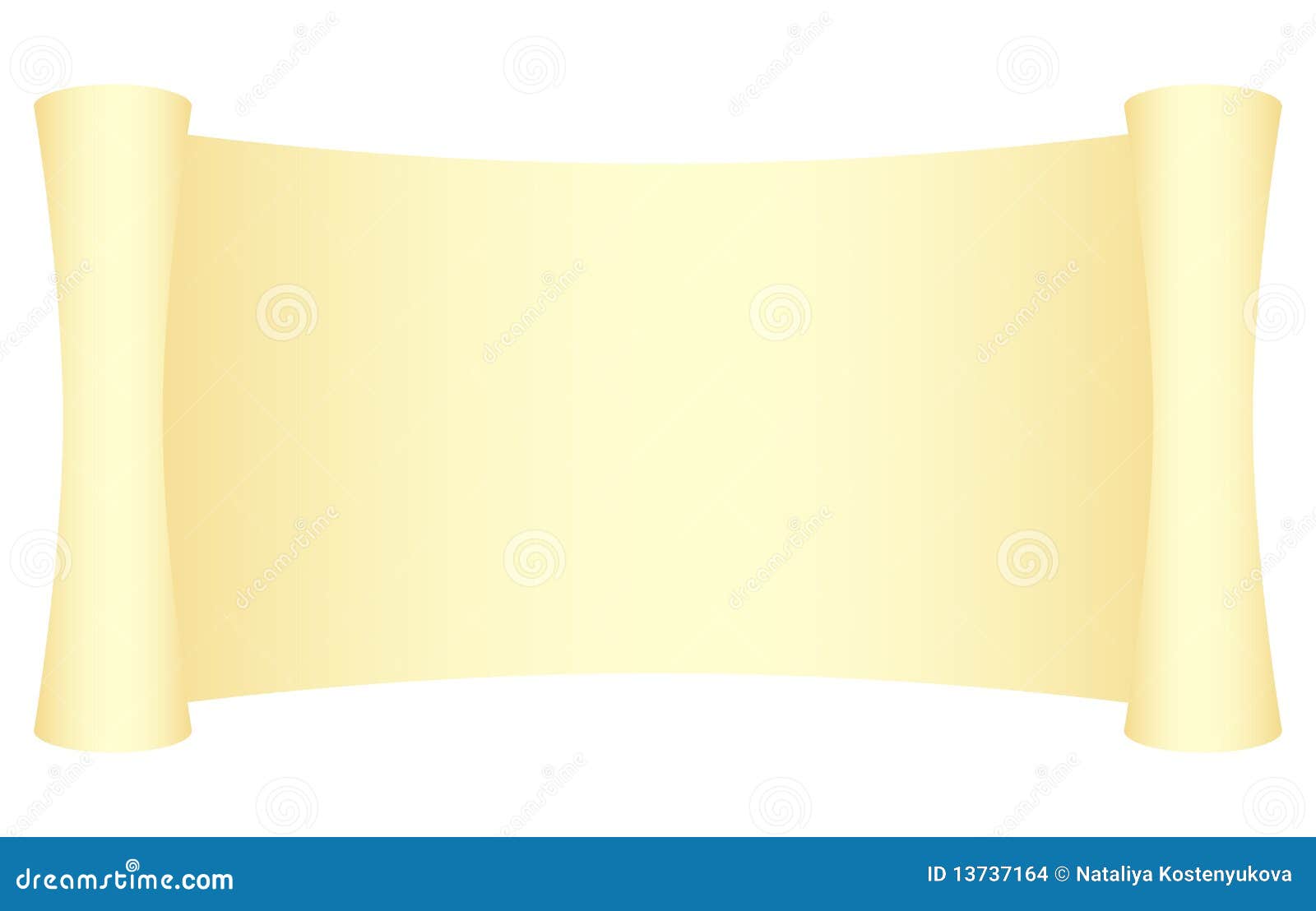 Yellow scroll stock vector. Illustration of poster, papyrus - 13737164