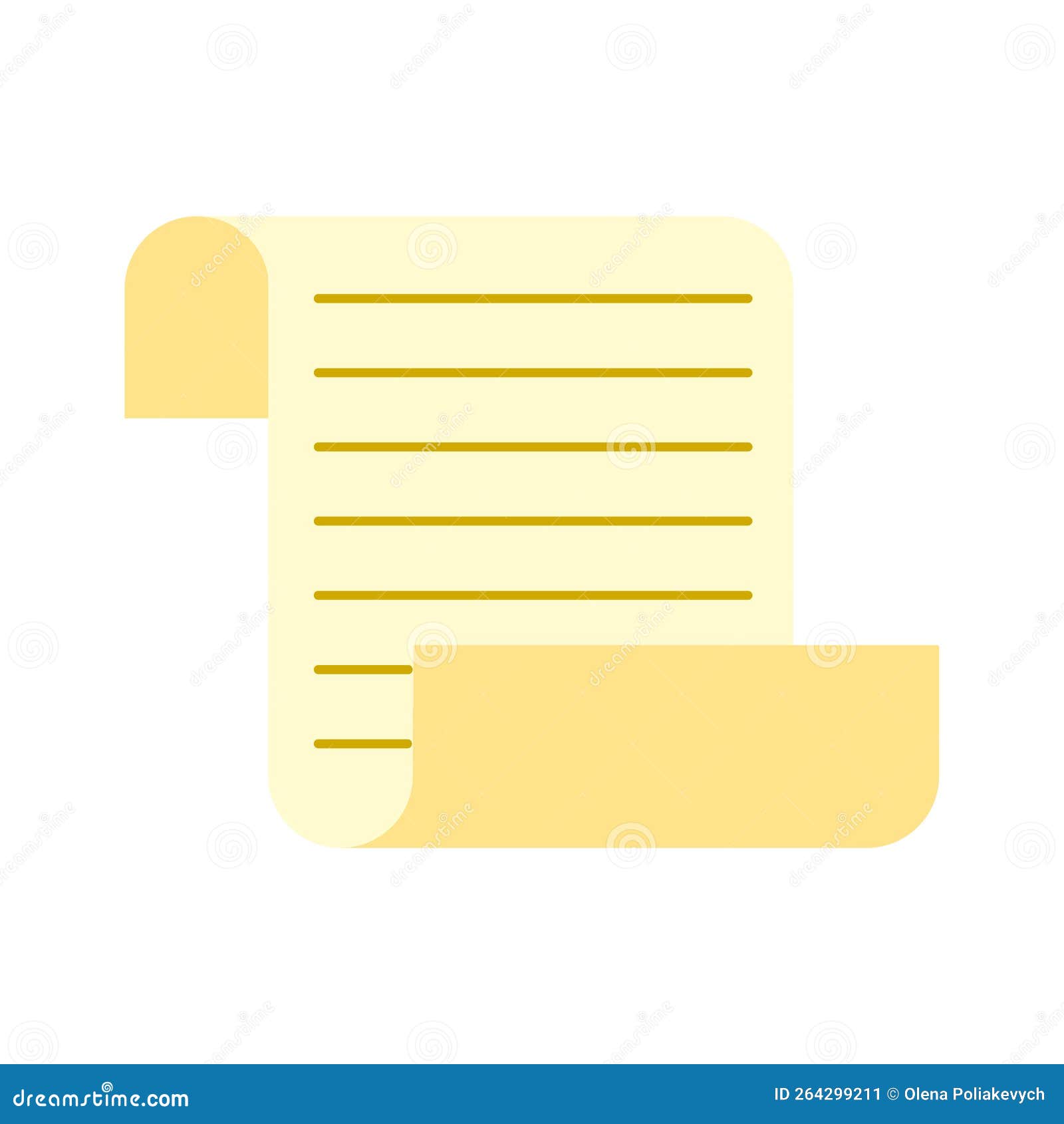 Yellow Scroll of Paper. Certificate Design. Old Paper. Vector ...