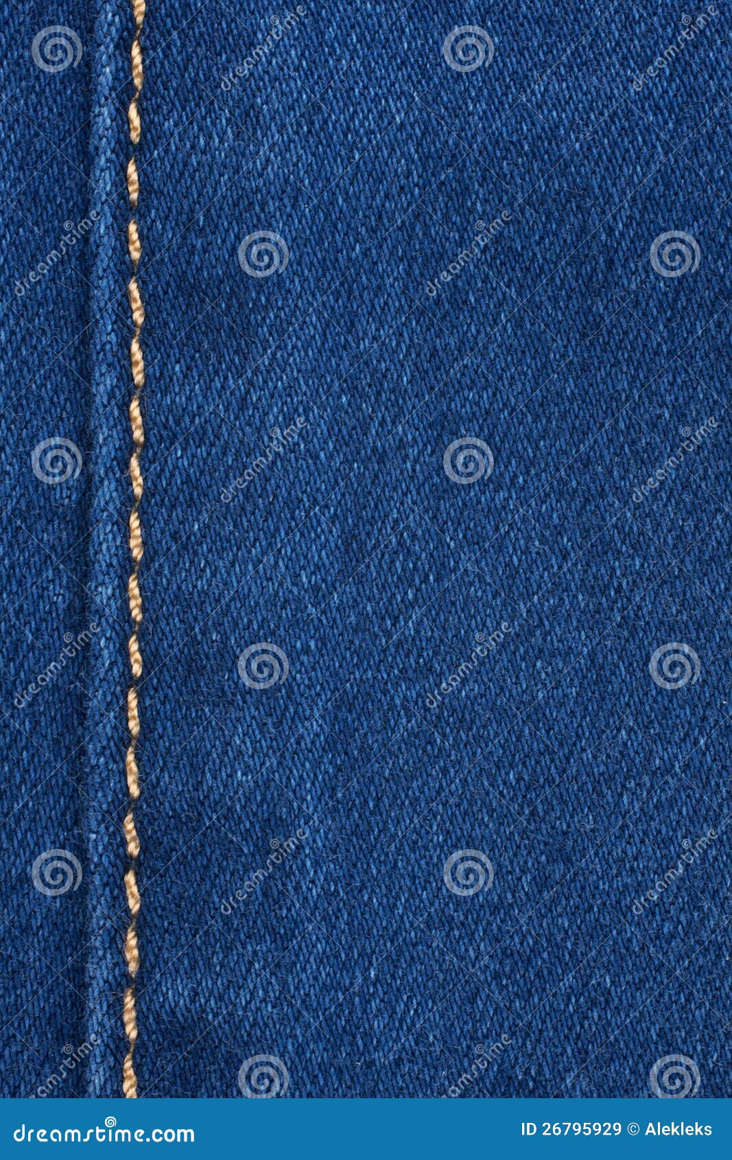 Yellow Seam On A Denim Jeans Texture For Background Or Space For Text ...