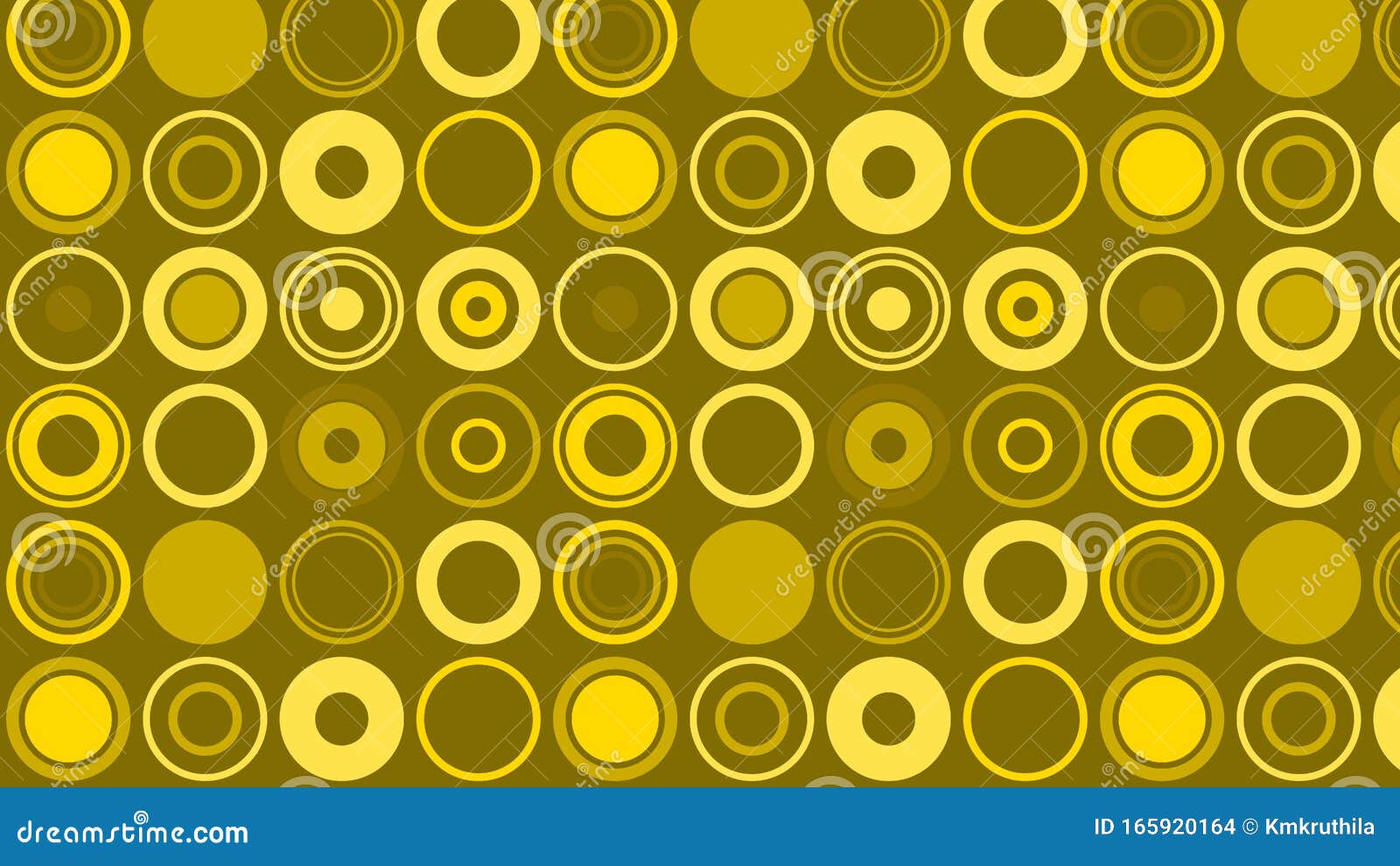 Yellow Seamless Circle Background Pattern Vector Graphic Stock Vector ...