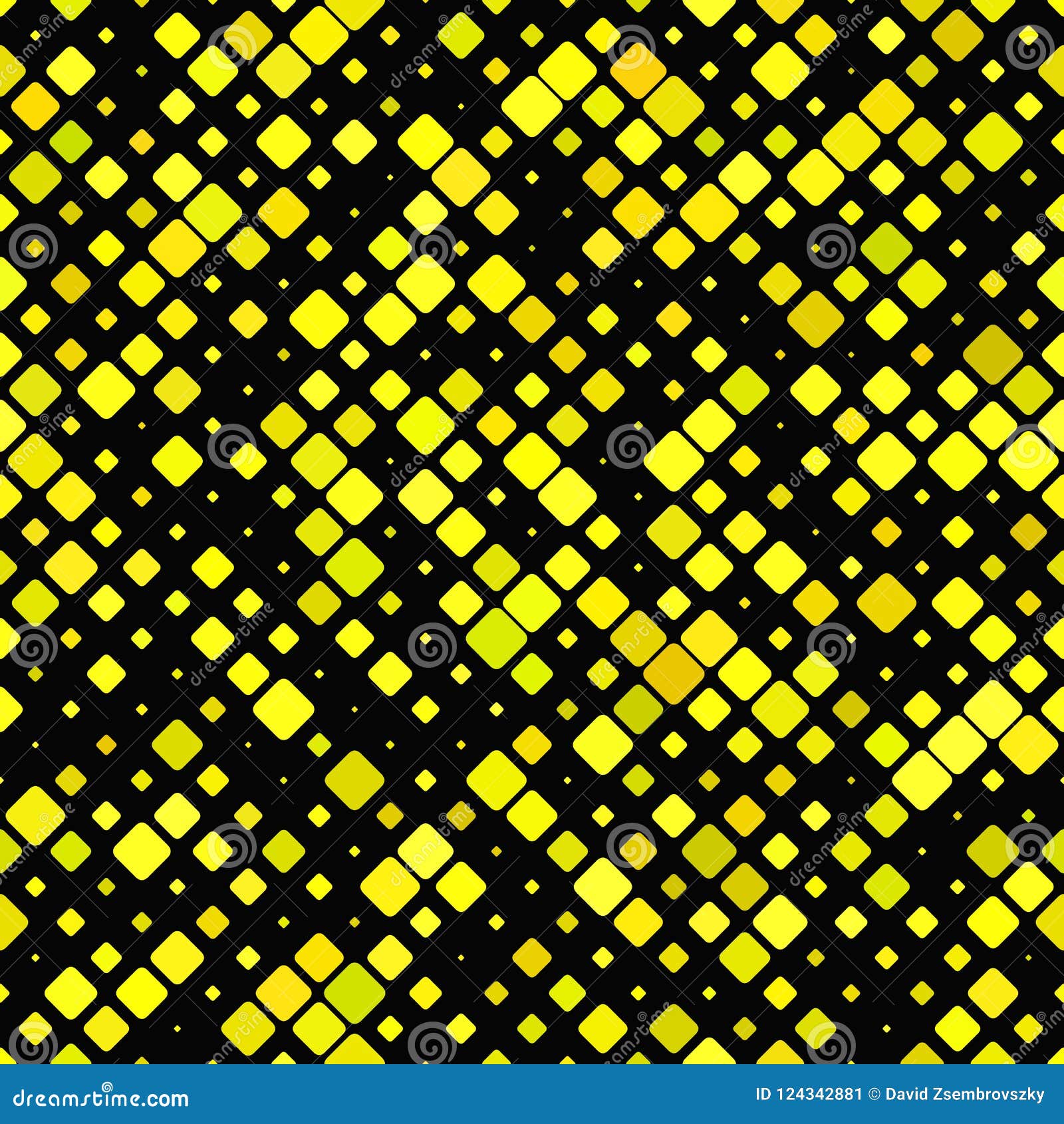 Yellow Seamless Diagonal Square Pattern Background Design Stock Vector ...