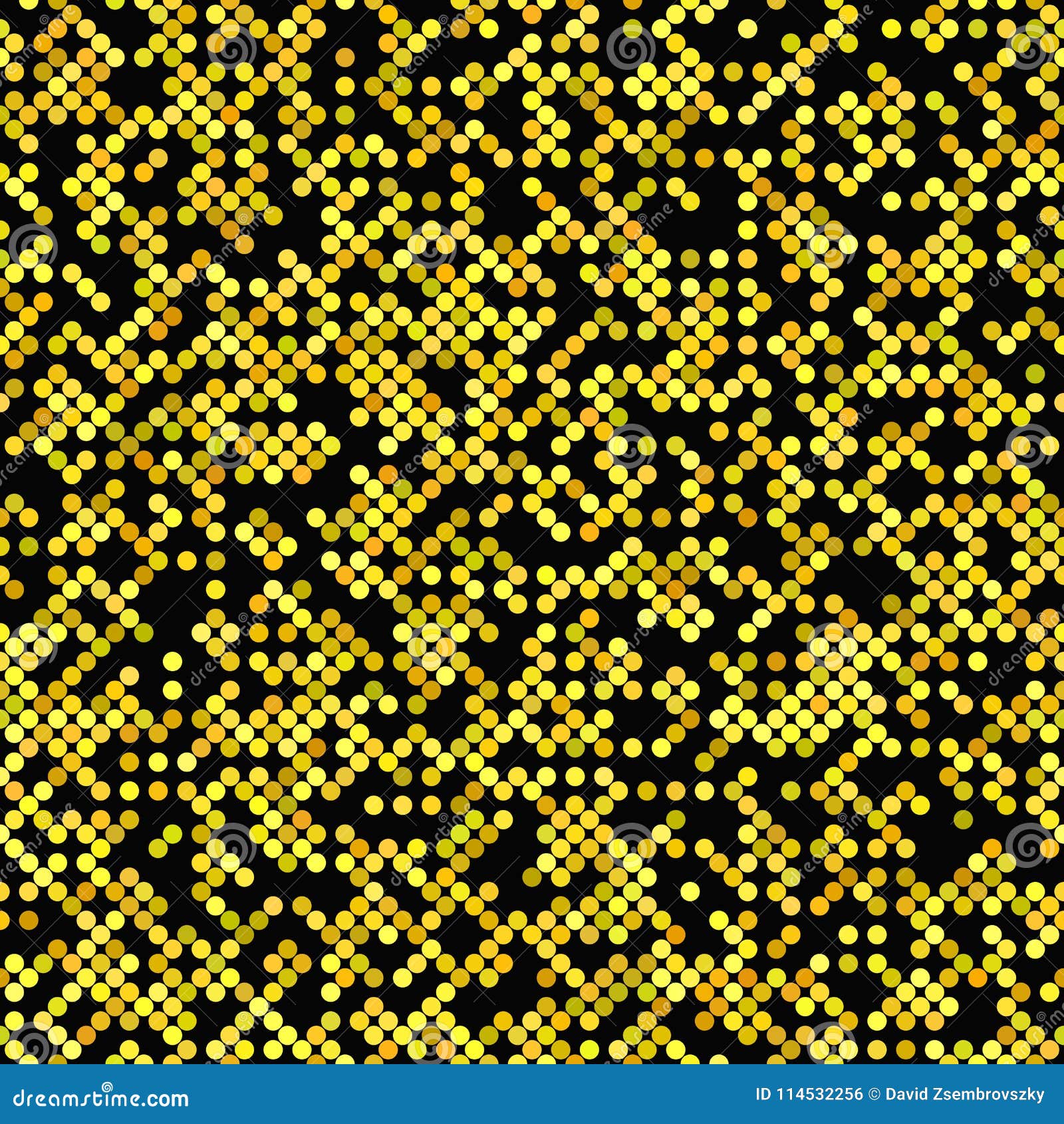 Yellow Seamless Dot Pattern Background - Vector Design Stock Vector ...