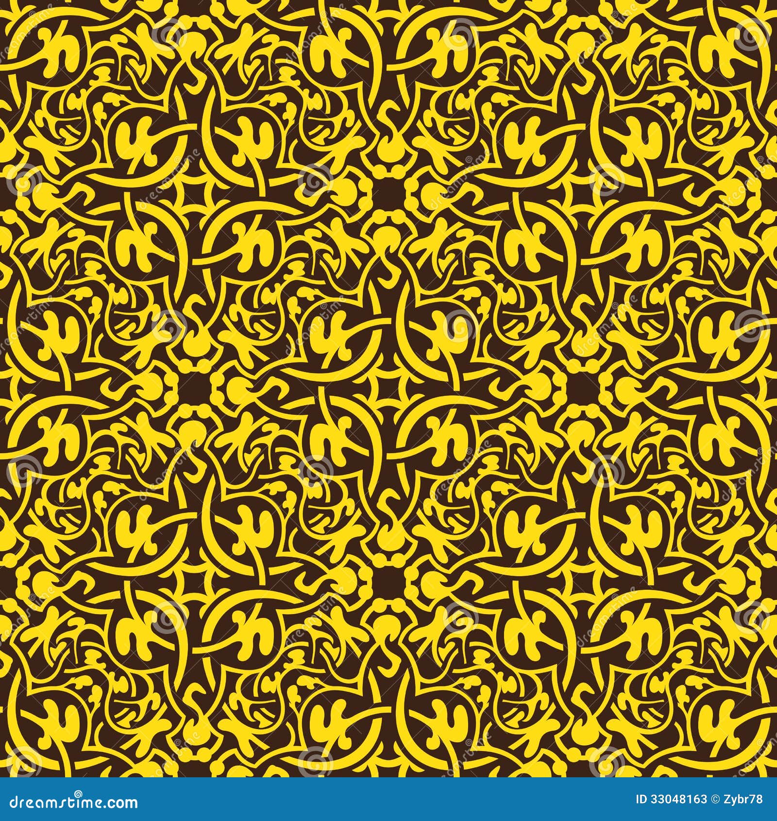 Yellow seamless pattern stock vector. Illustration of seamless - 33048163
